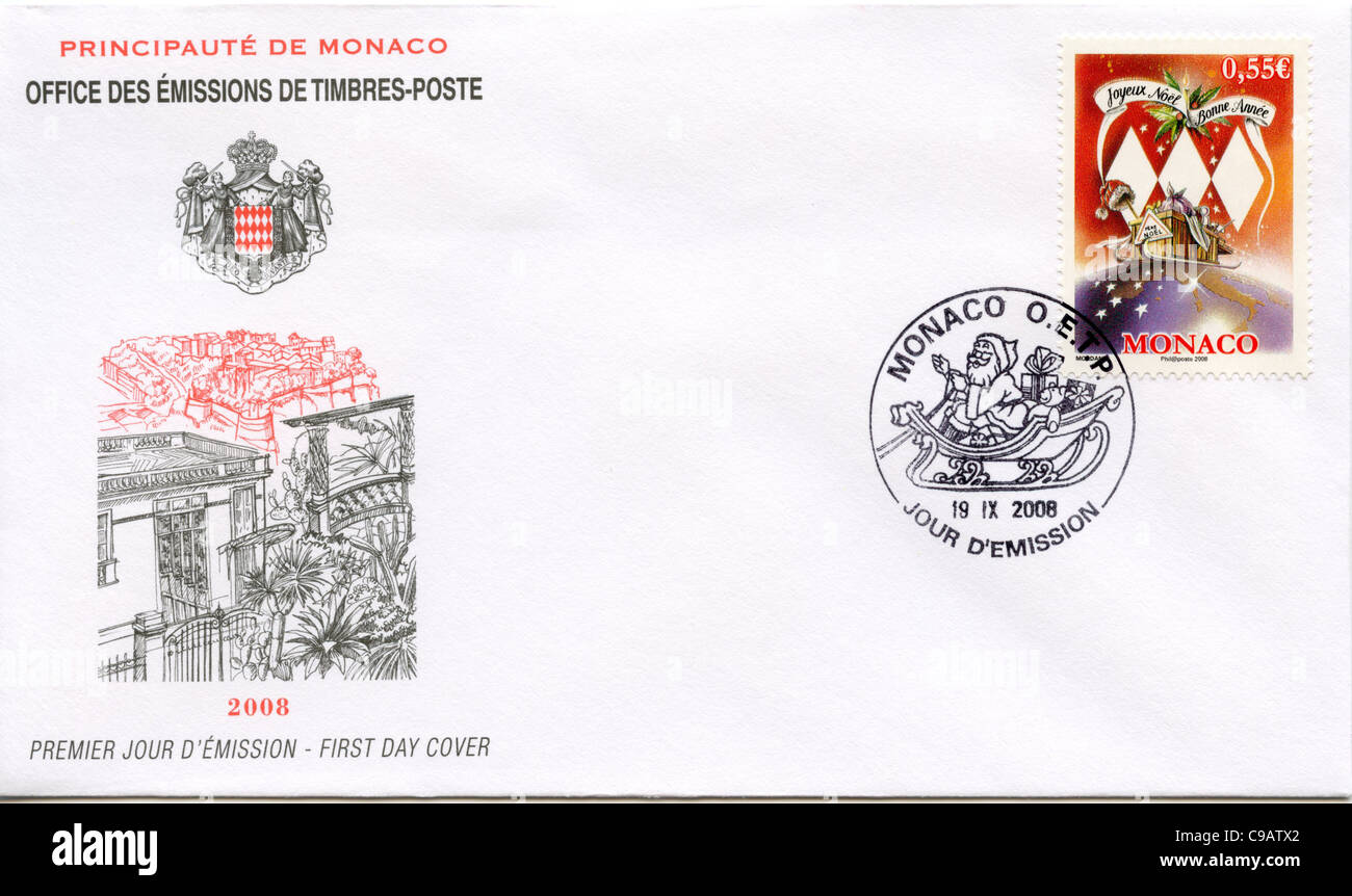 Monaco postage stamp Stock Photo - Alamy