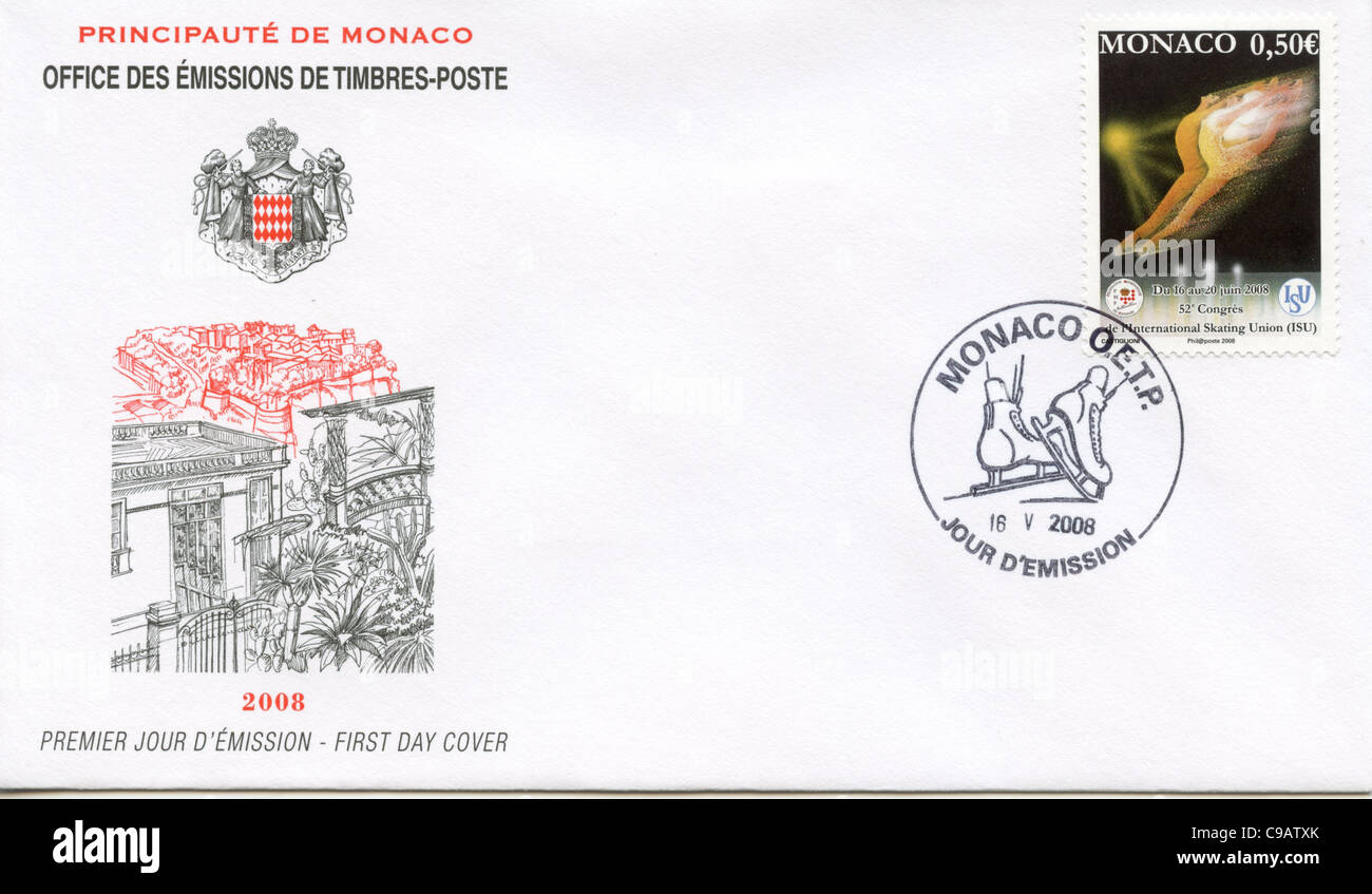 Monaco postage stamp Stock Photo - Alamy