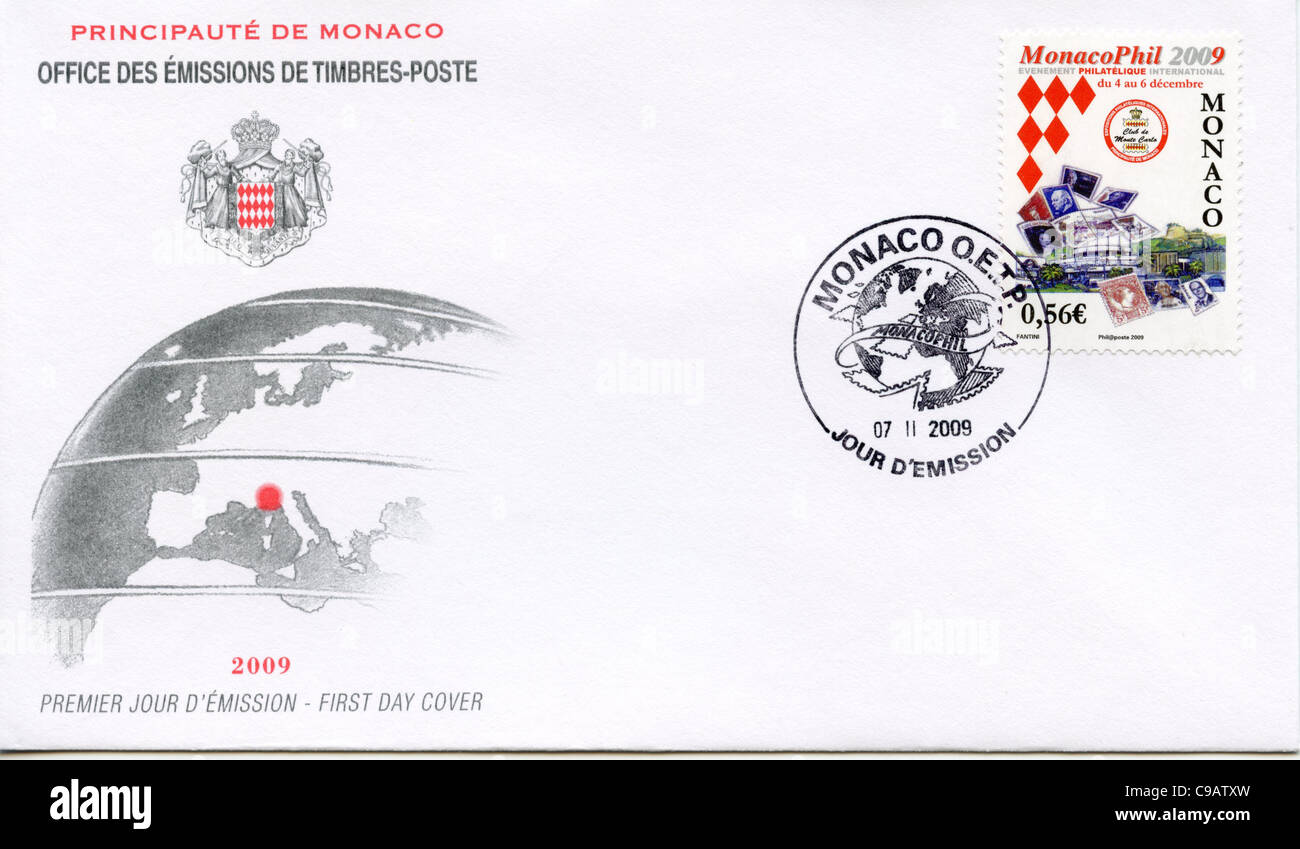 Monaco postage stamp Stock Photo - Alamy