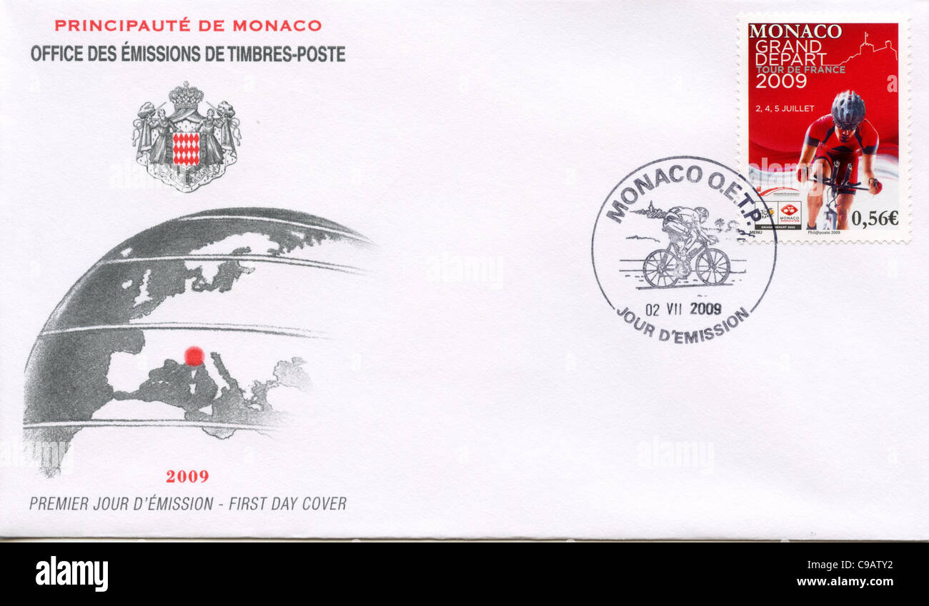 Monaco postage stamp Stock Photo - Alamy