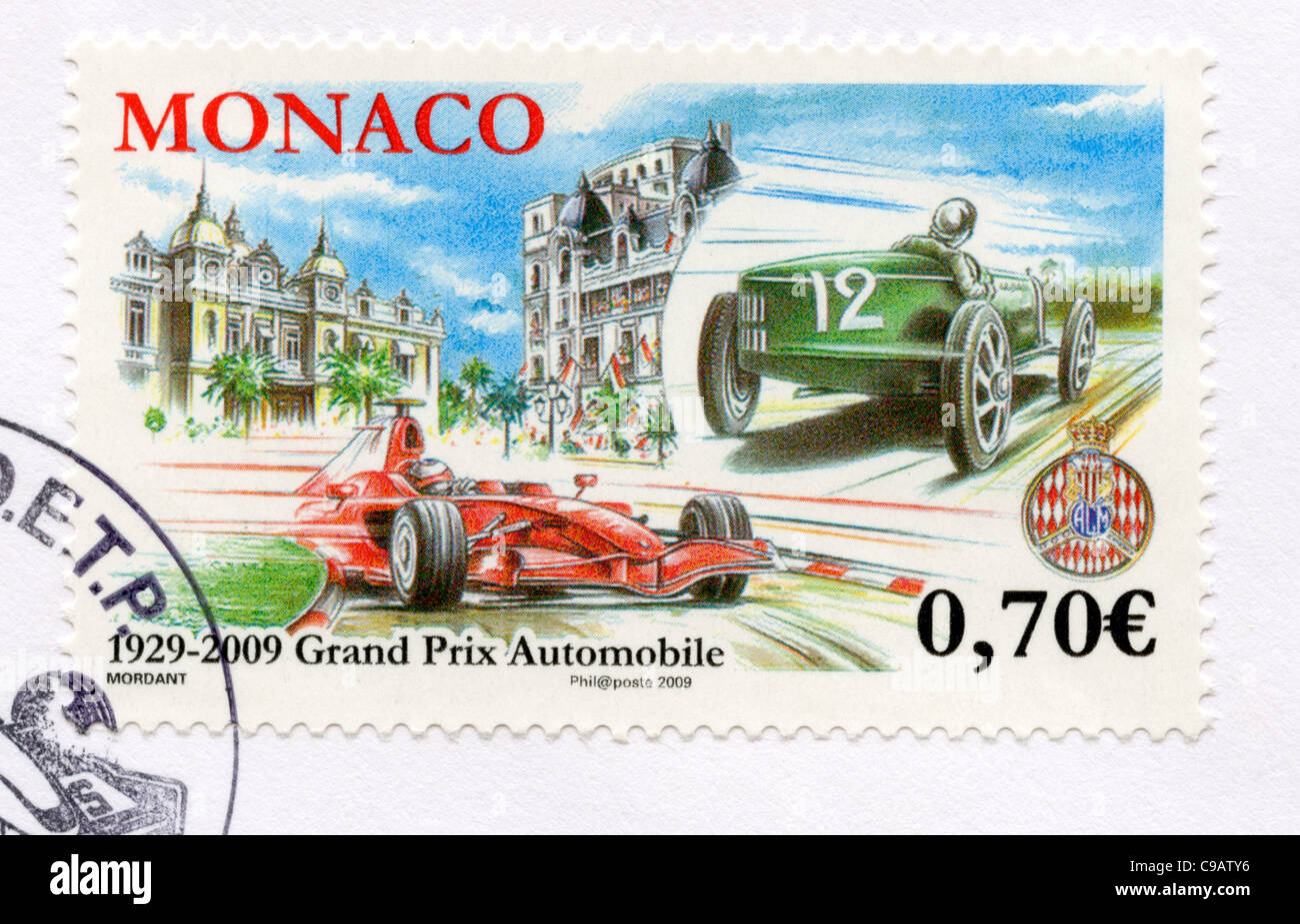 Monaco postage stamp Stock Photo - Alamy