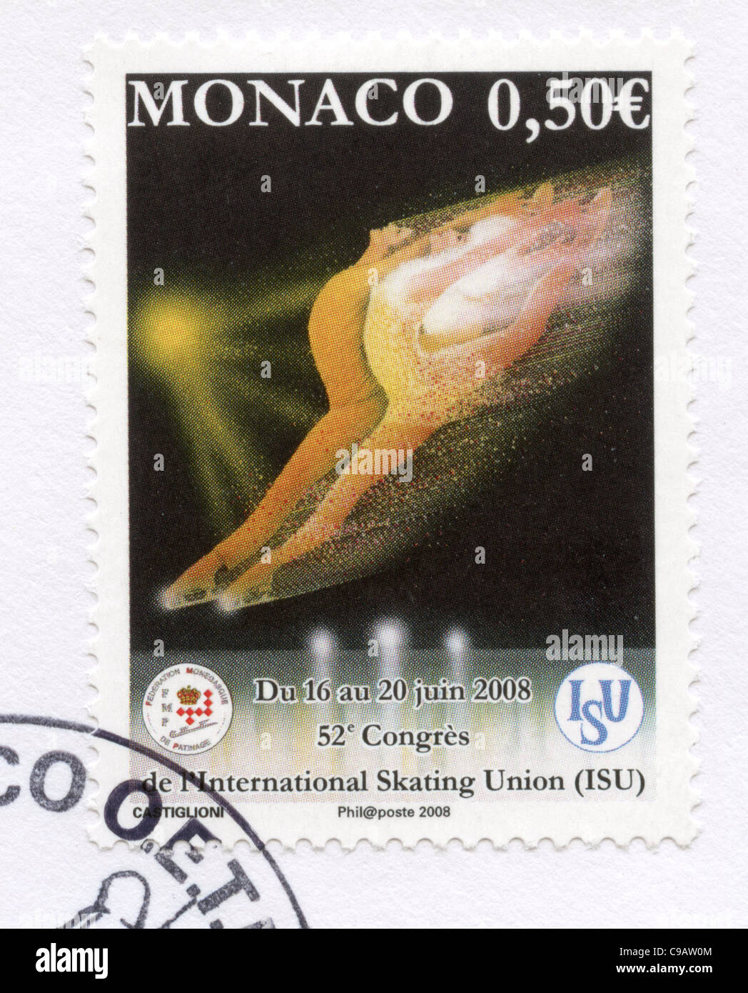 Monaco postage stamp Stock Photo - Alamy