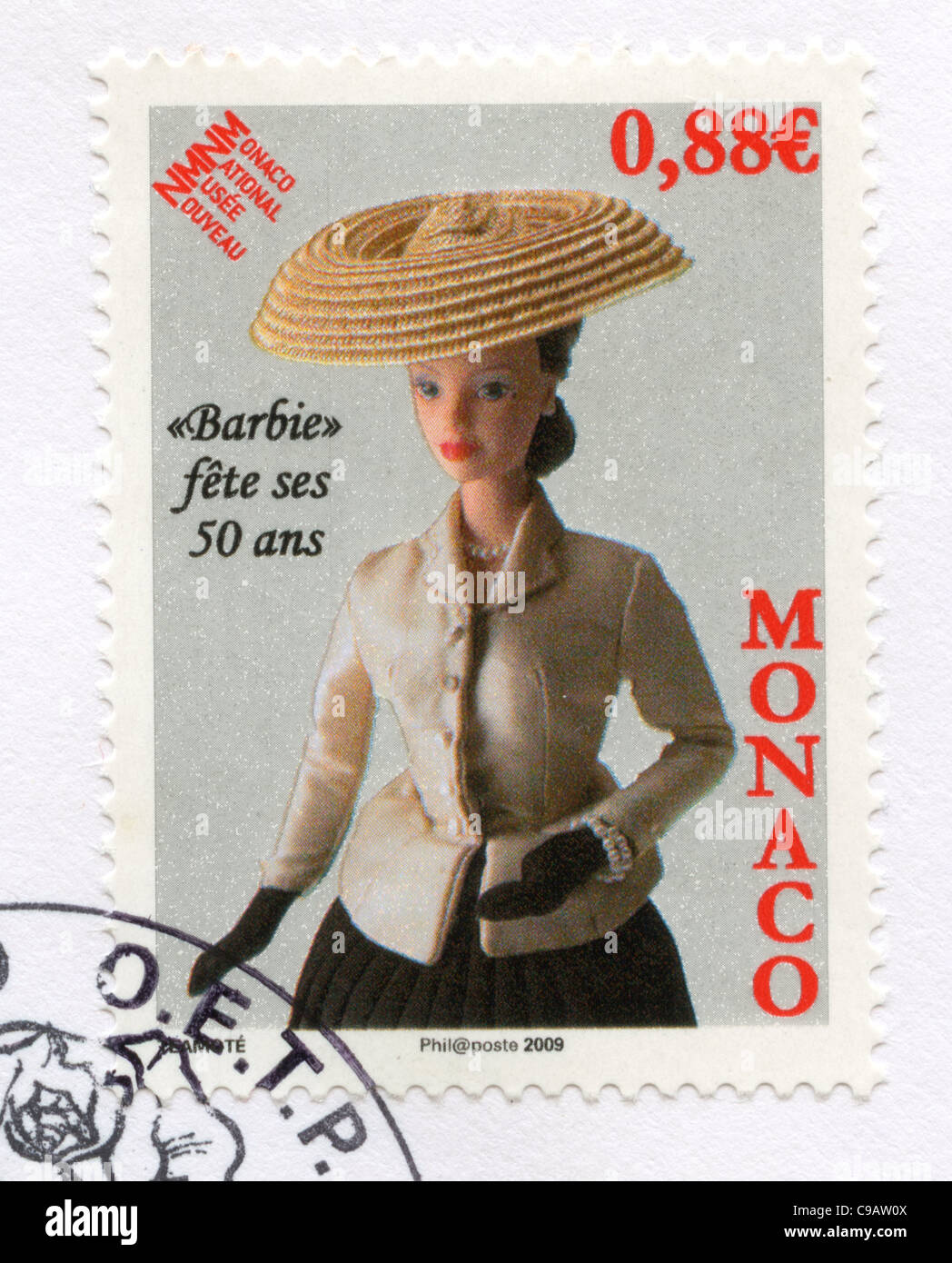 Monaco postage stamp - Barbie doll Stock Photo - Alamy