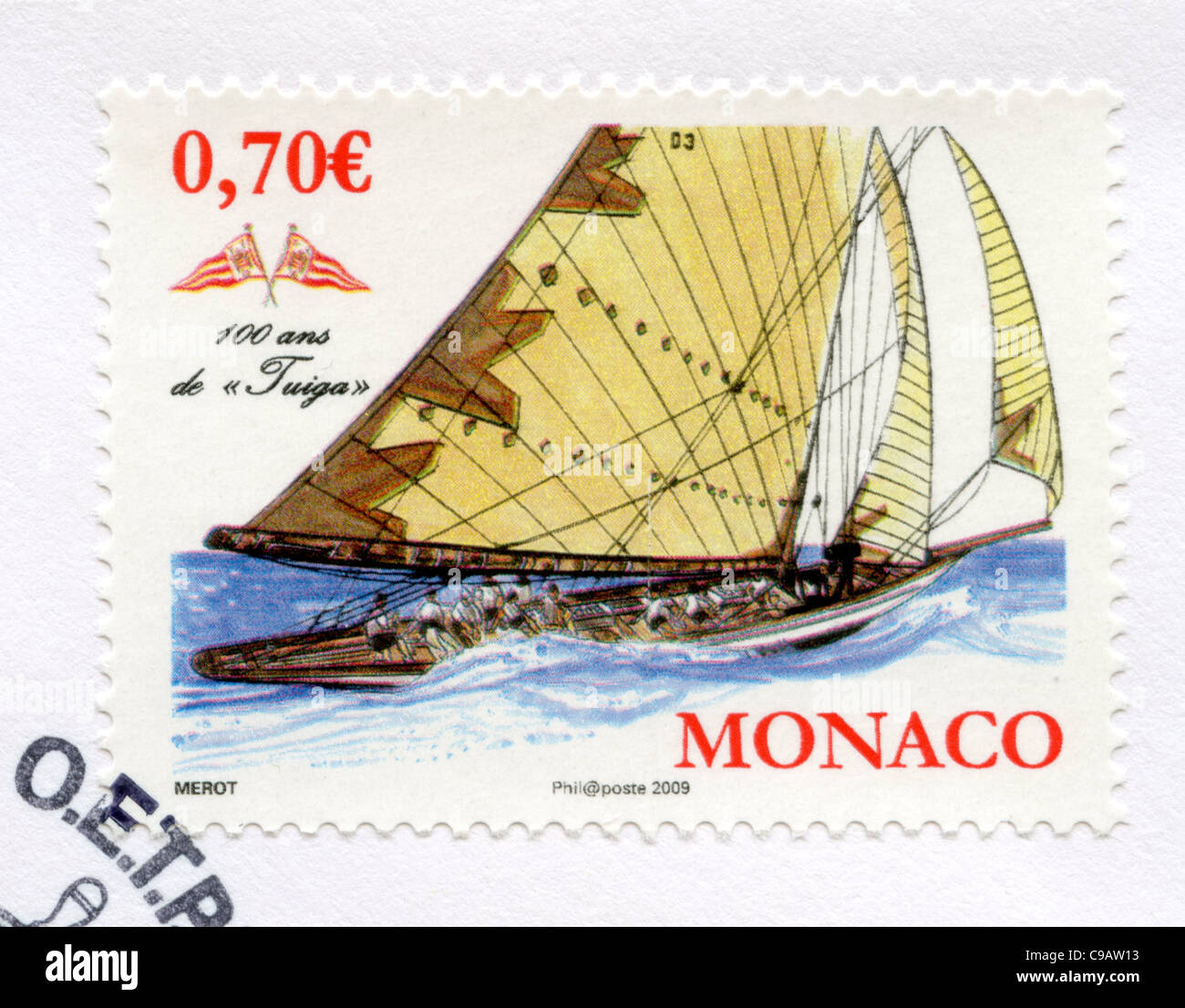 Monaco postage stamp Stock Photo - Alamy