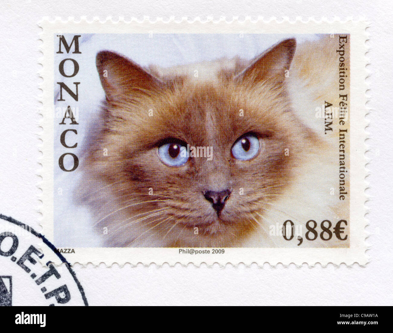 Monaco postage stamp Stock Photo - Alamy