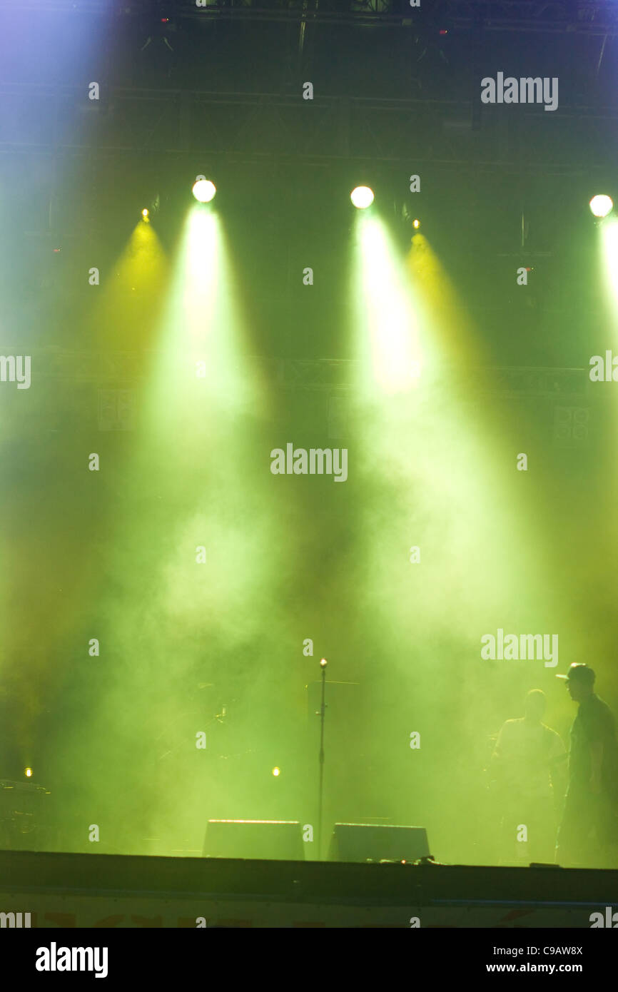 Scene light on black background Stock Photo - Alamy