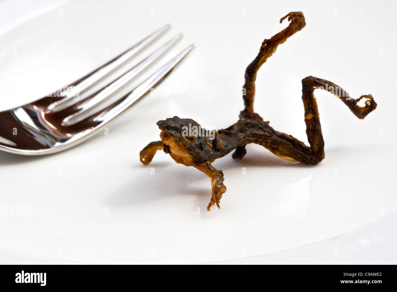 Deep Fried Frogs as sold at night market in Cambodia - An example of ...