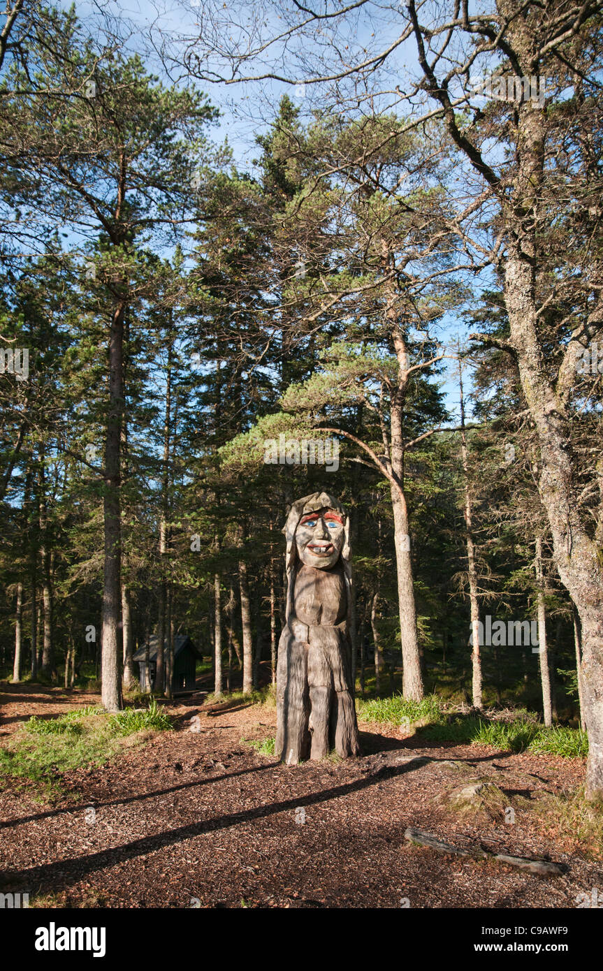 The trolls forest on top of Mt. Fløyen, in Bergen Norway Stock Photo ...