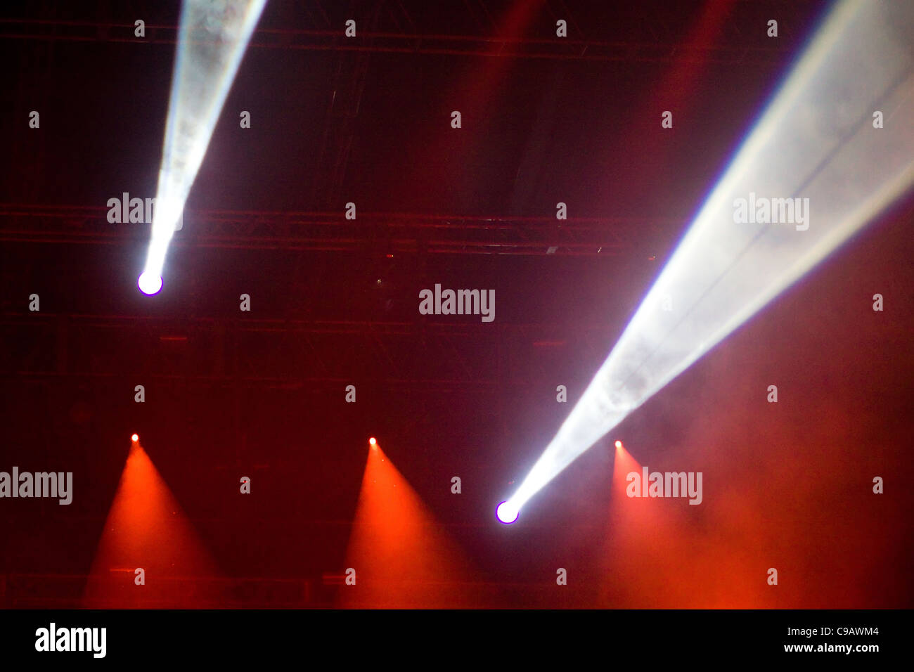 Scene light on black background Stock Photo - Alamy