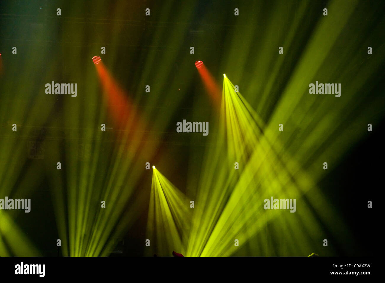 Scene light on black background Stock Photo - Alamy
