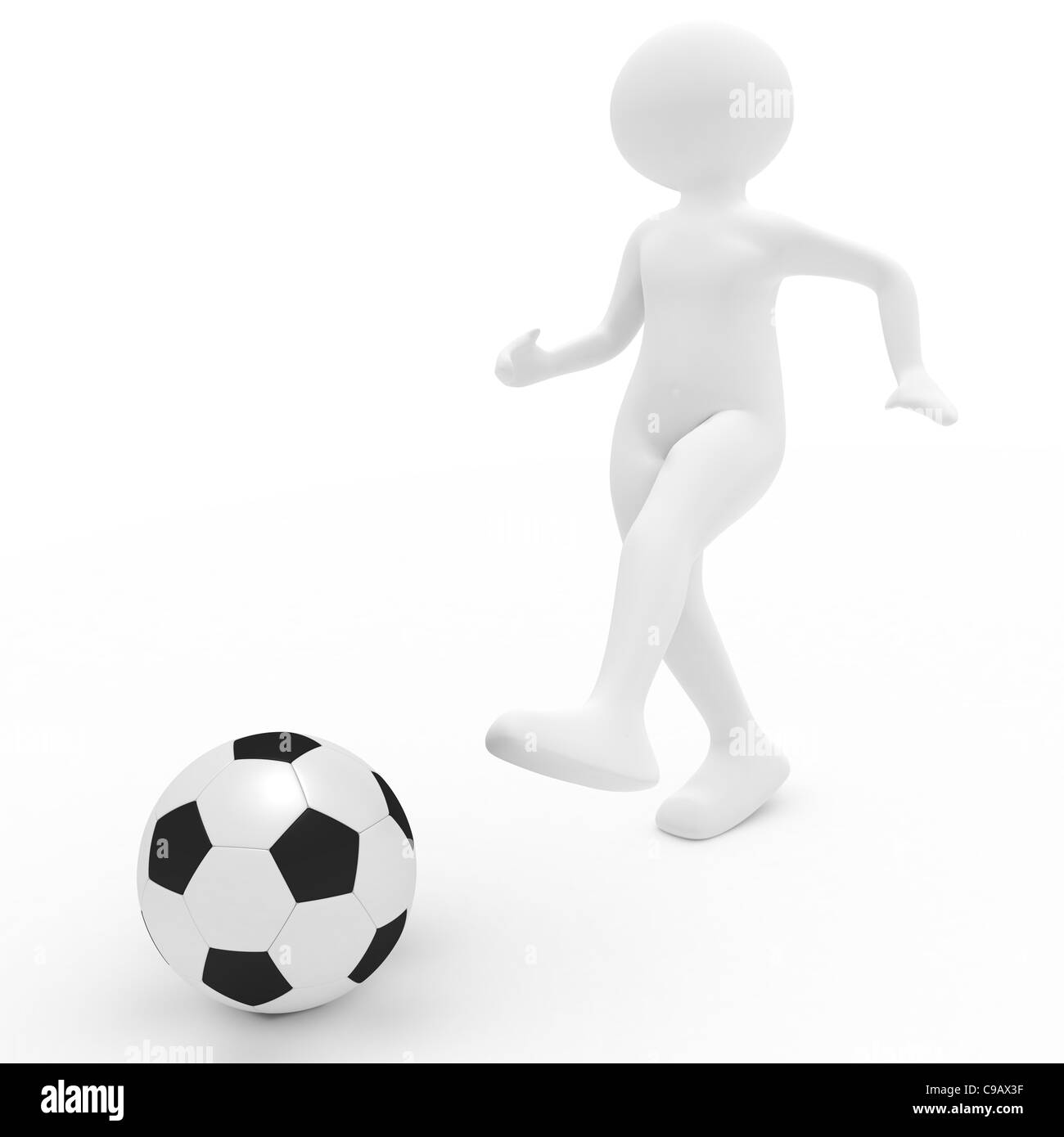 3d render: footballer, soccer players Stock Photo - Alamy