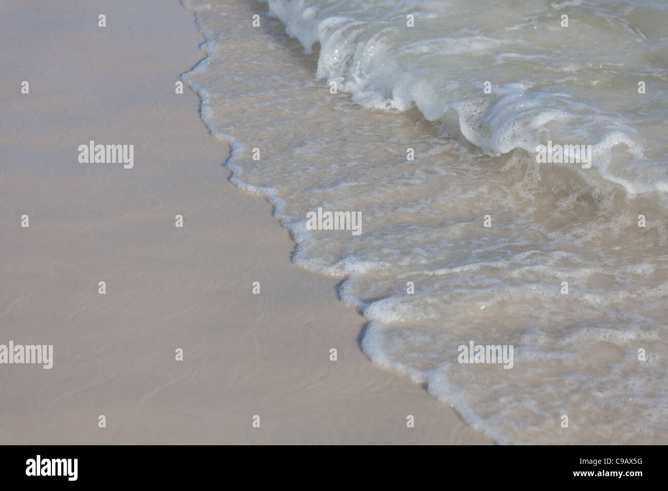 Waves washing up on a sandy beach Stock Photo - Alamy
