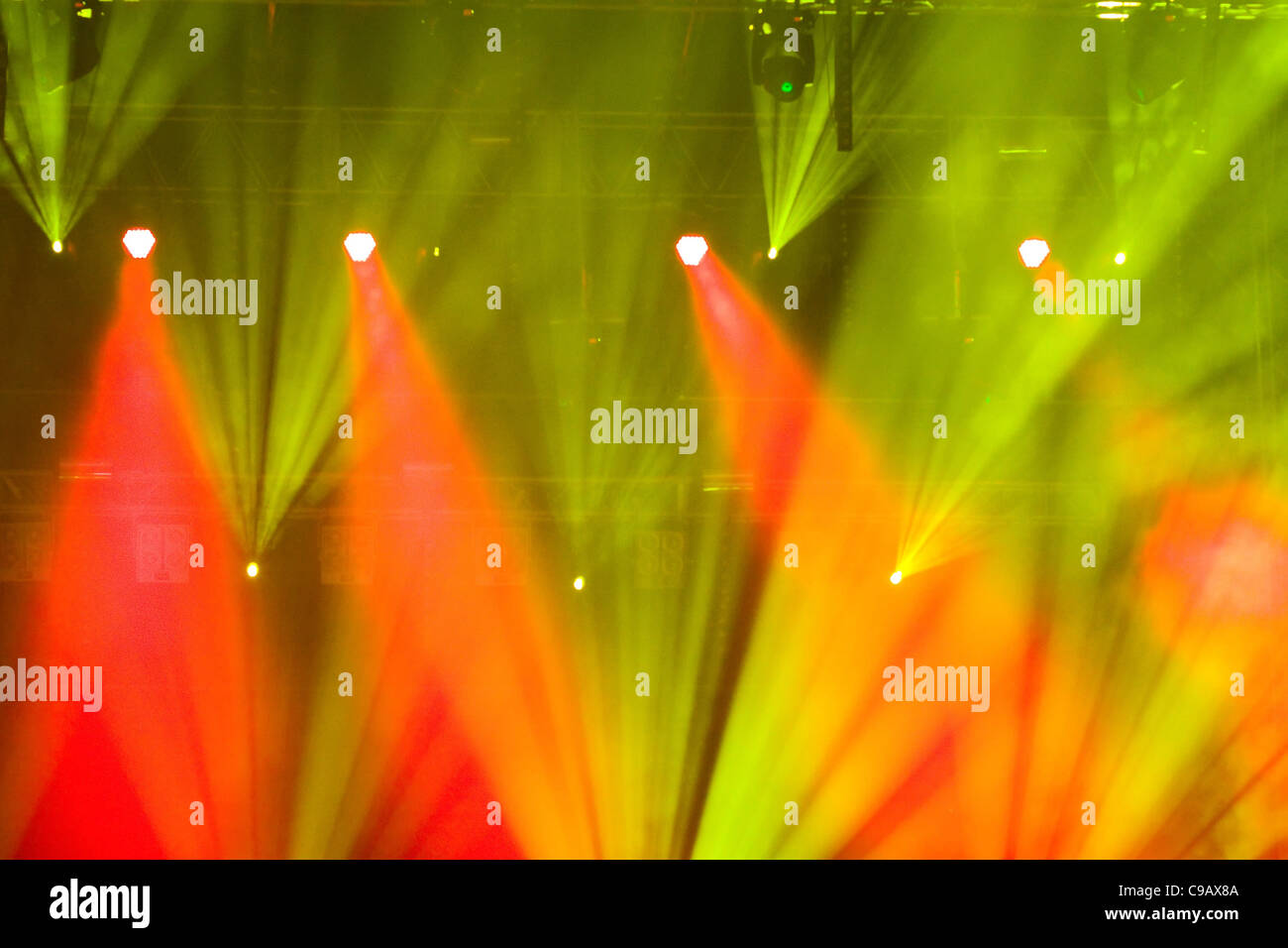 Scene light on black background Stock Photo - Alamy