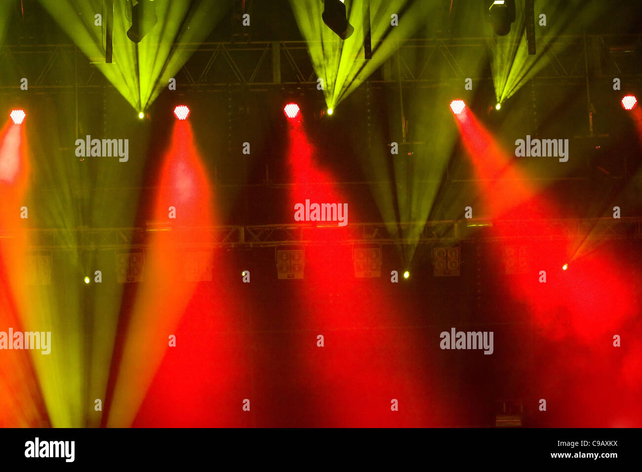 Scene light on black background Stock Photo - Alamy