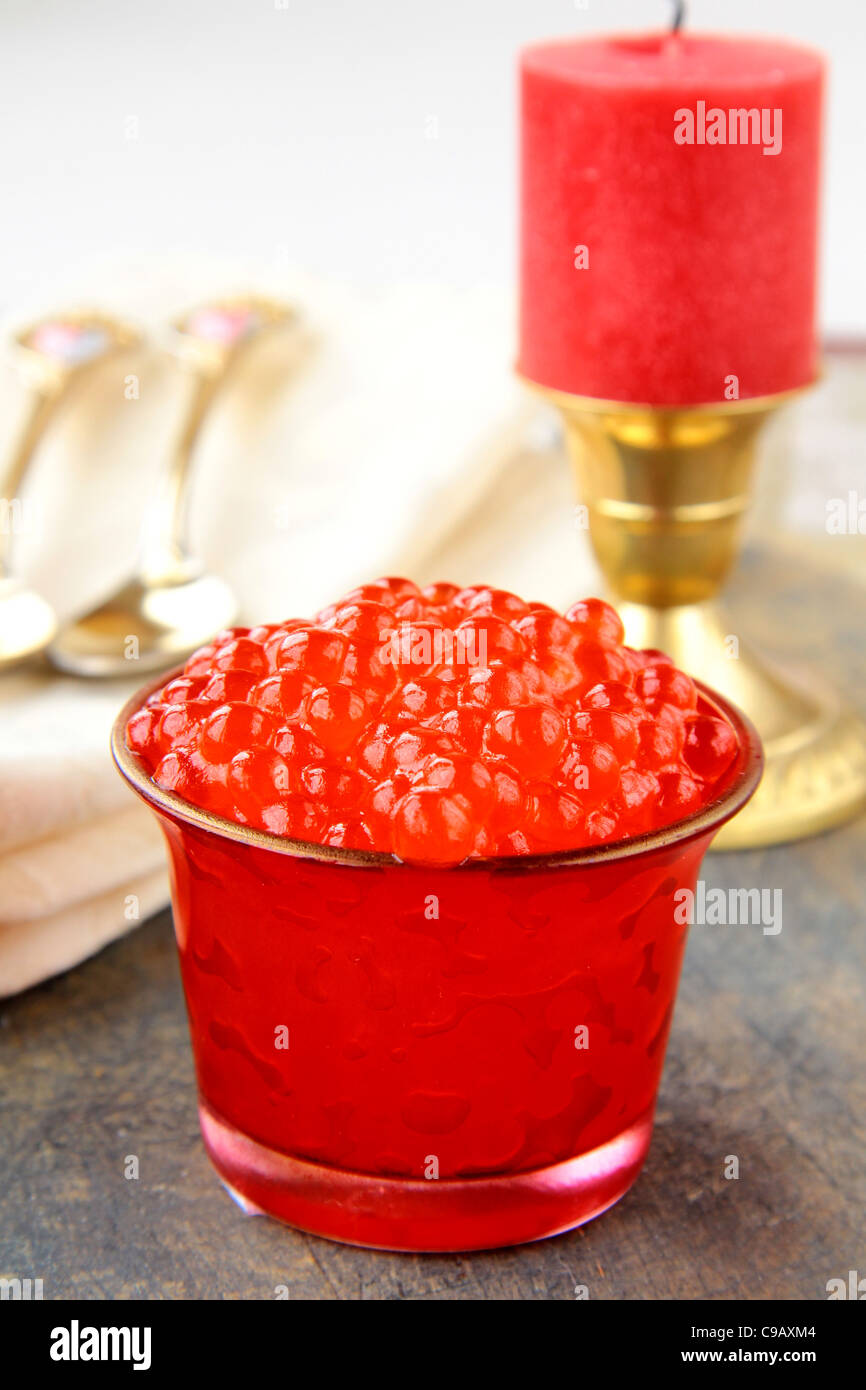 Fresh red caviar Stock Photo - Alamy