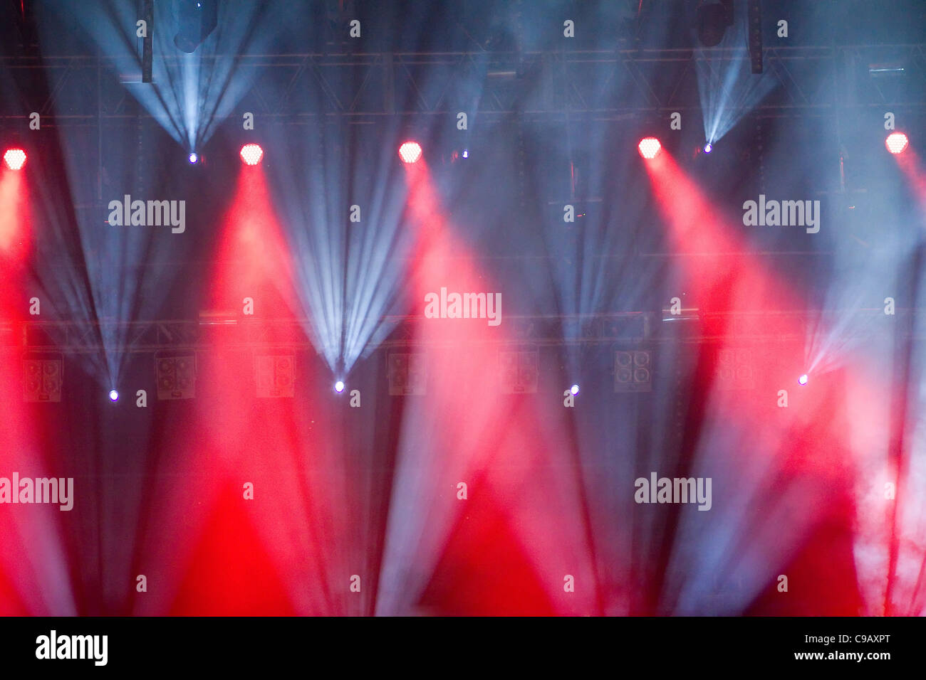 Scene light on black background Stock Photo - Alamy