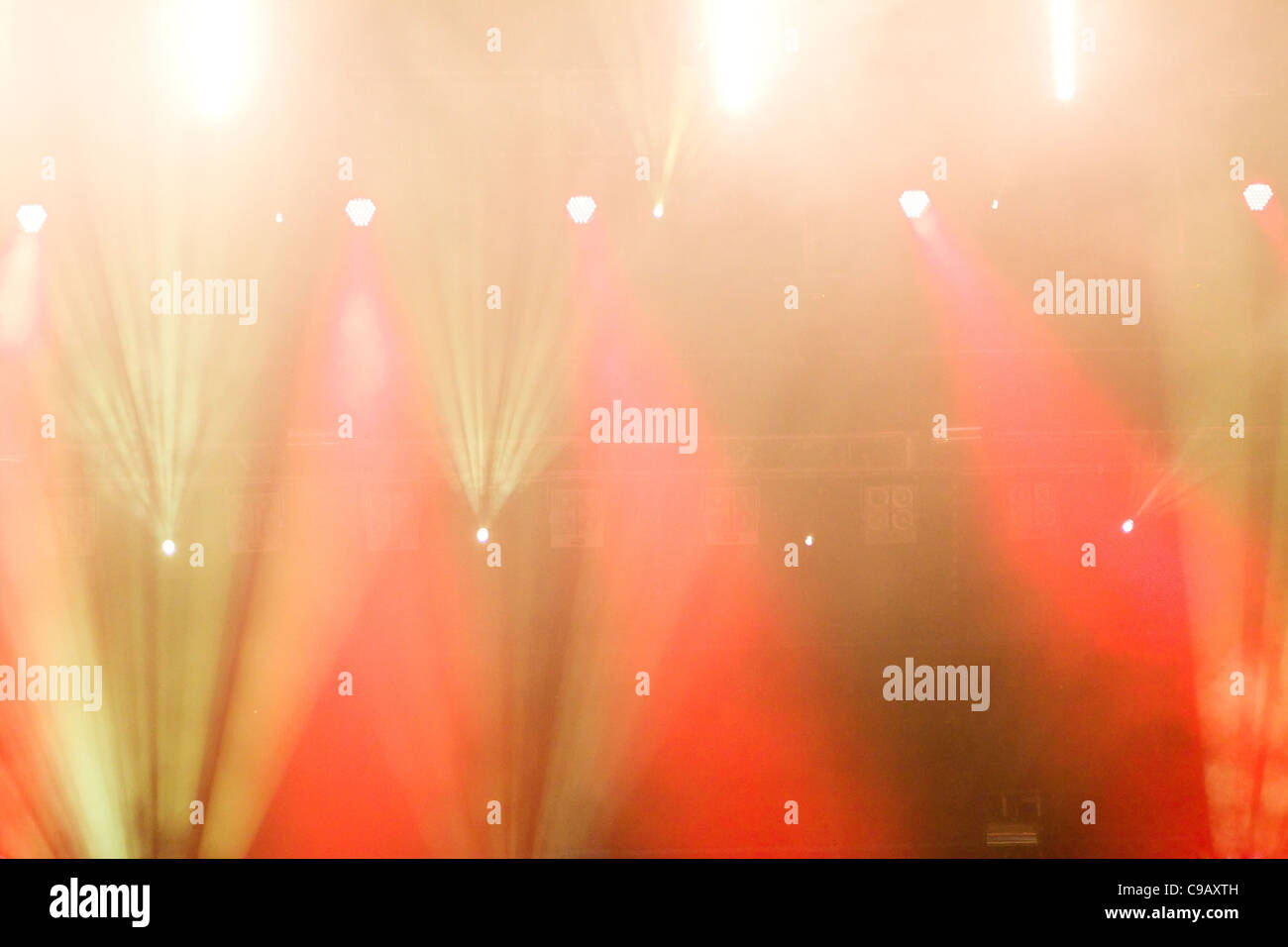 Scene light on black background Stock Photo - Alamy