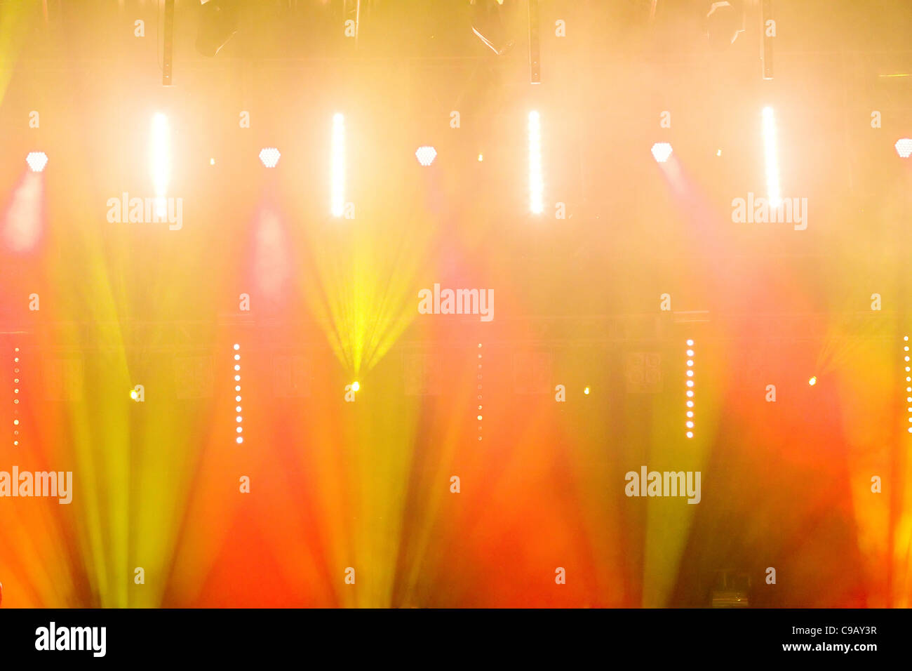 Scene light on black background Stock Photo - Alamy