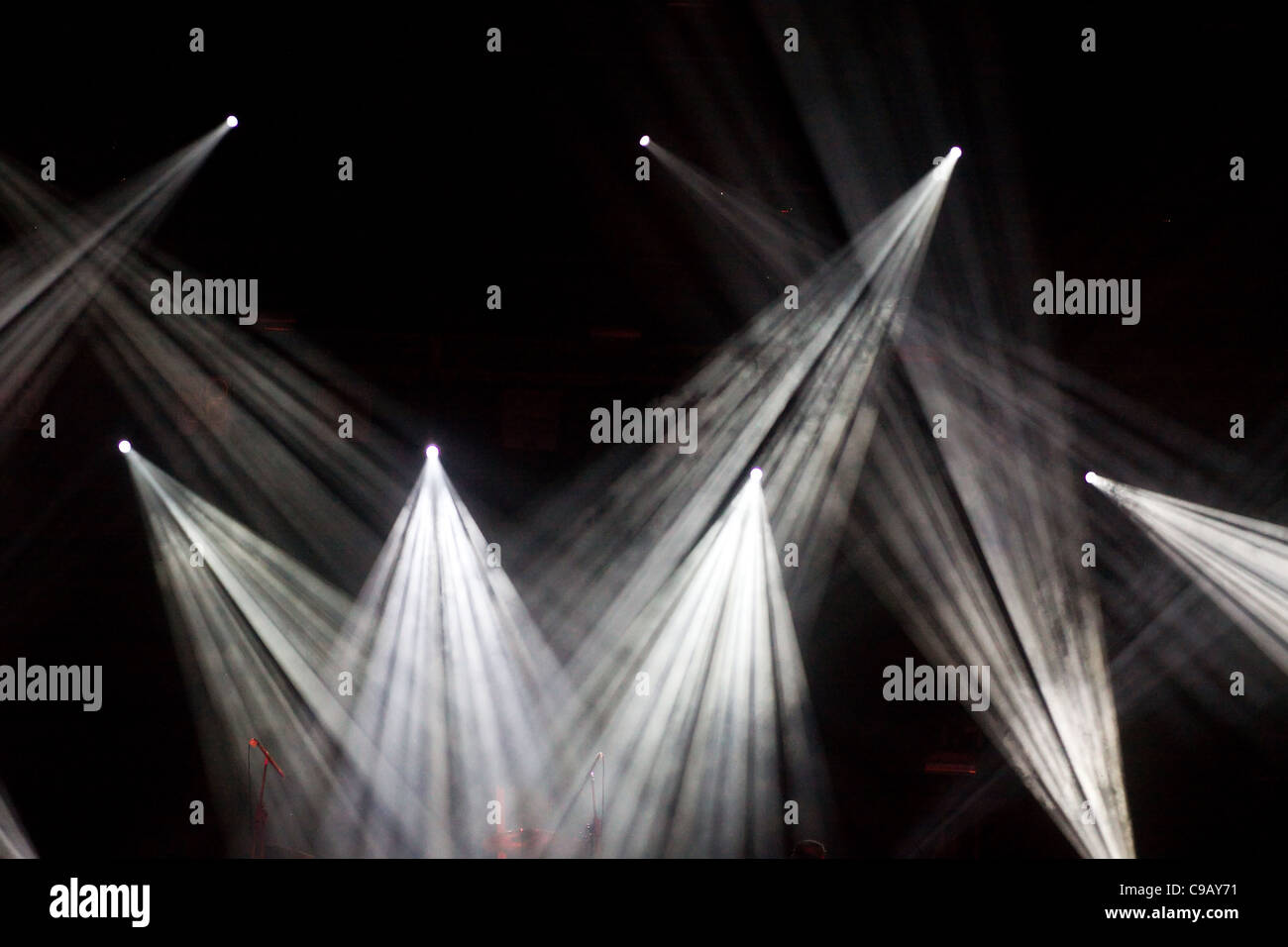 Scene light on black background Stock Photo - Alamy