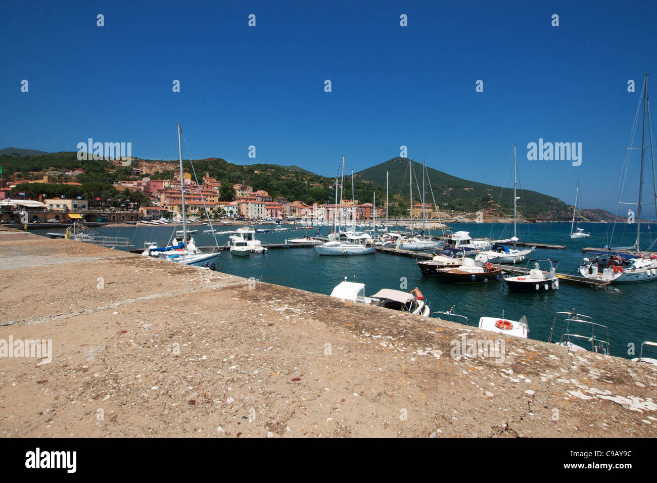docks of Rio Marina,Elba island,Tuscany,Italy,sea,summer Stock Photo ...