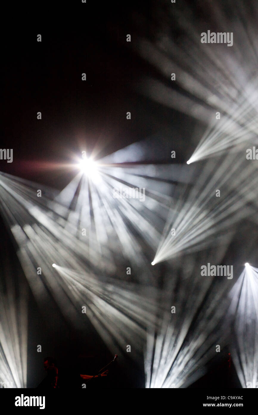 Scene light on black background Stock Photo - Alamy