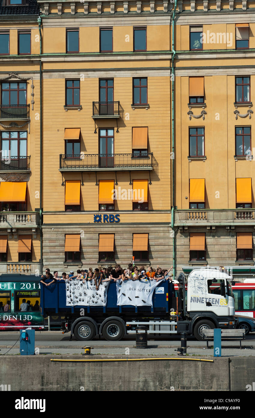 Students celebrating their graduation, Stockholm, Sweden Stock Photo ...