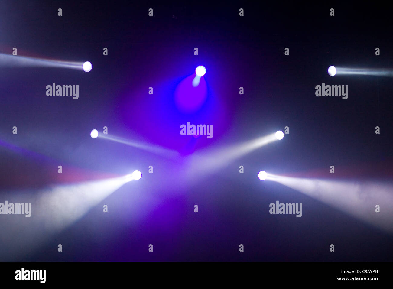 Scene light on black background Stock Photo - Alamy