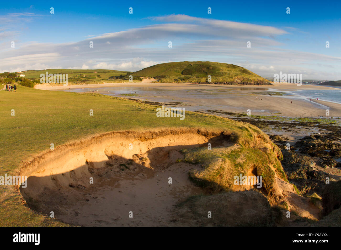 Trebetherick Point; Daymer Bay; looking towards Brea Hill; Cornwall; UK ...
