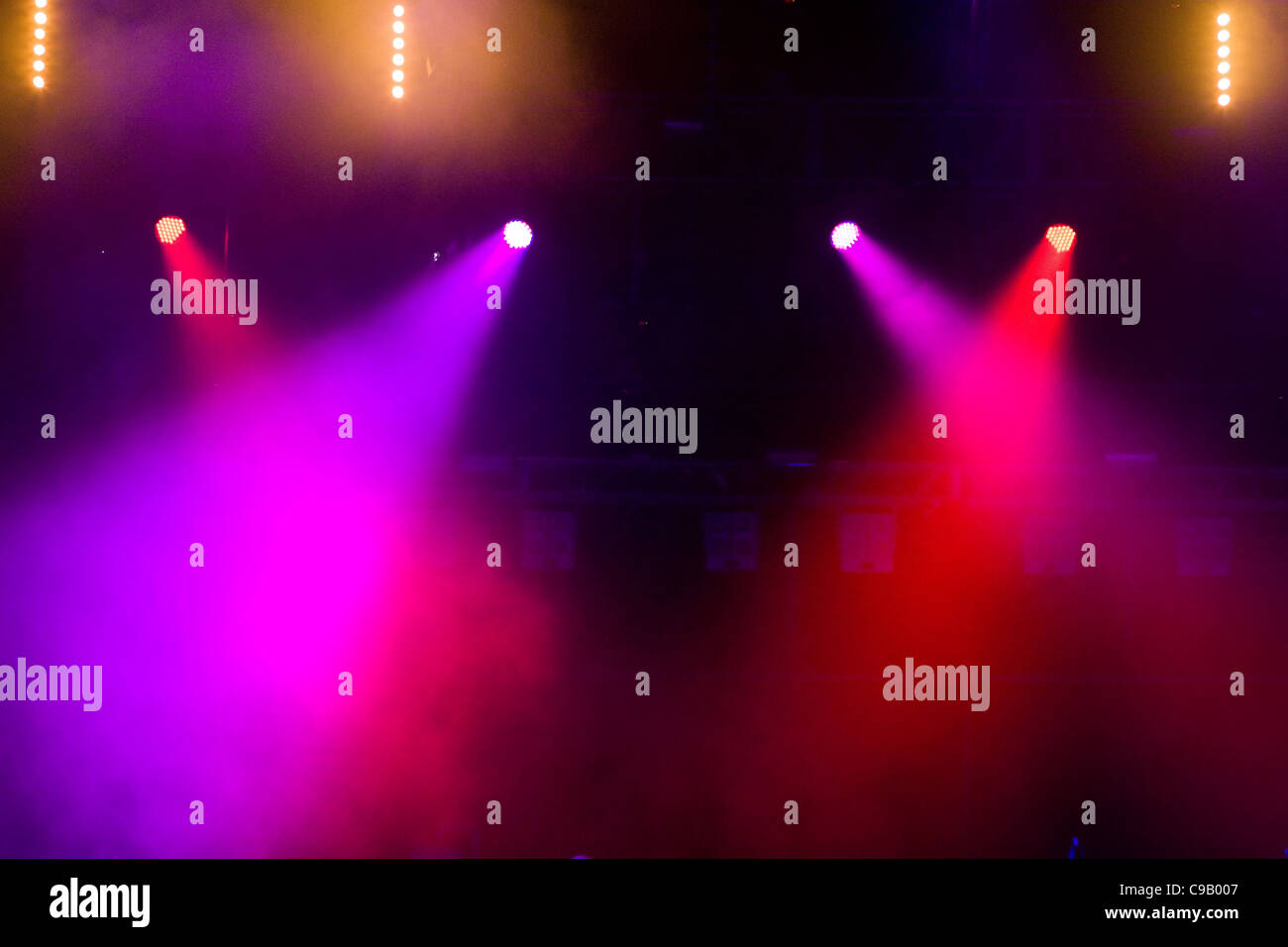 Scene light on black background Stock Photo - Alamy