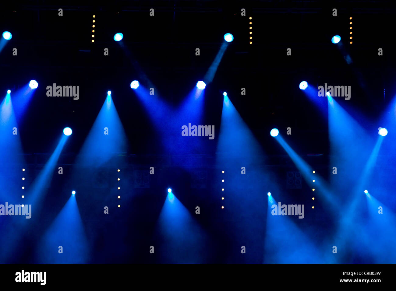 Scene light on black background Stock Photo - Alamy