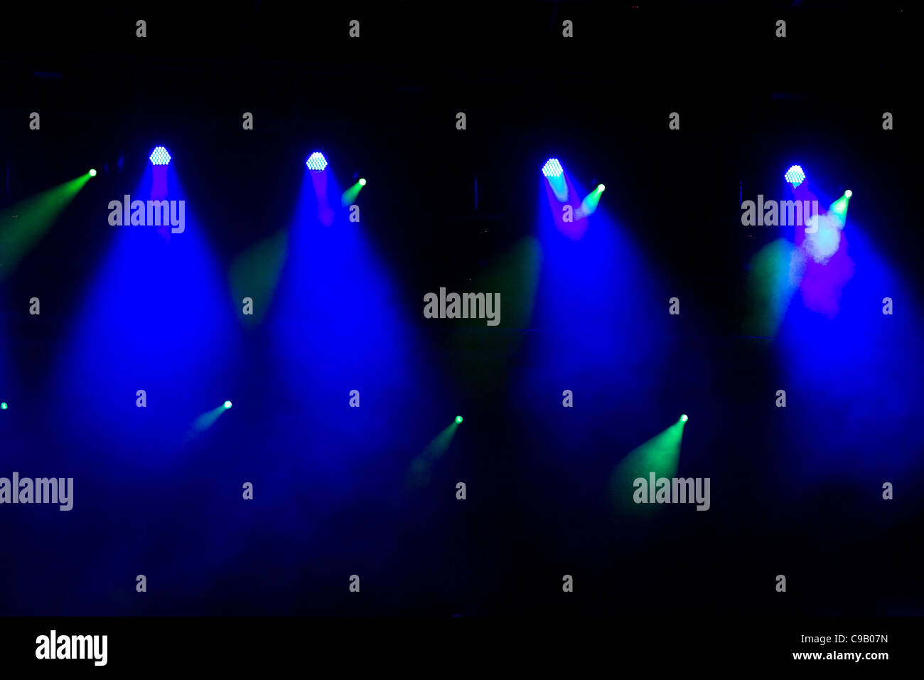Scene light on black background Stock Photo - Alamy
