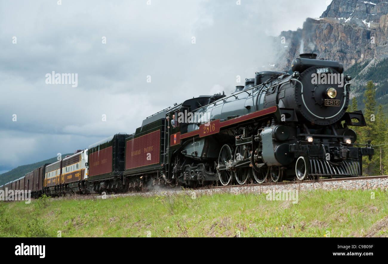Steam train steaming along hi-res stock photography and images - Alamy