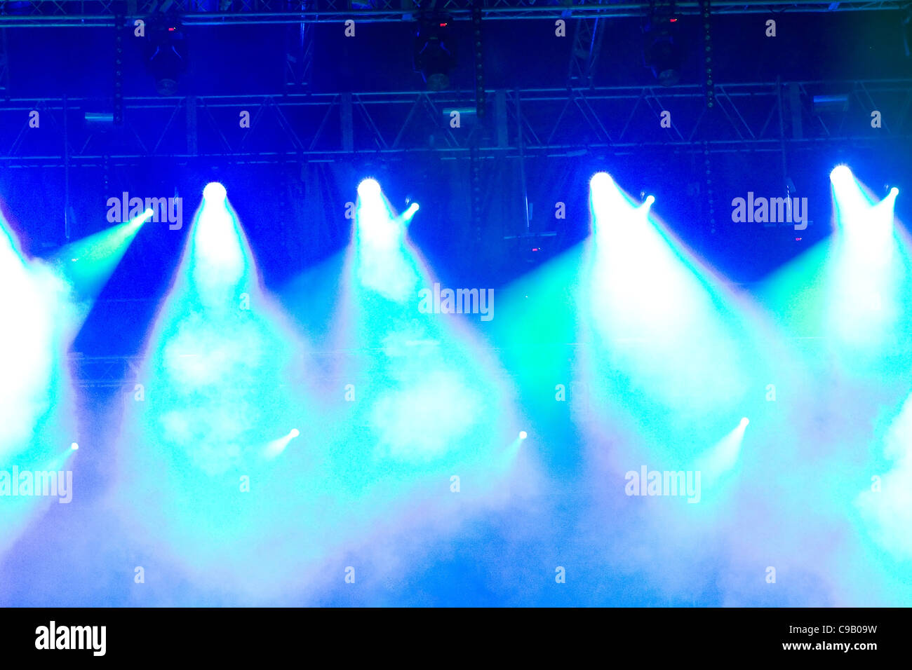 Scene light on black background Stock Photo - Alamy