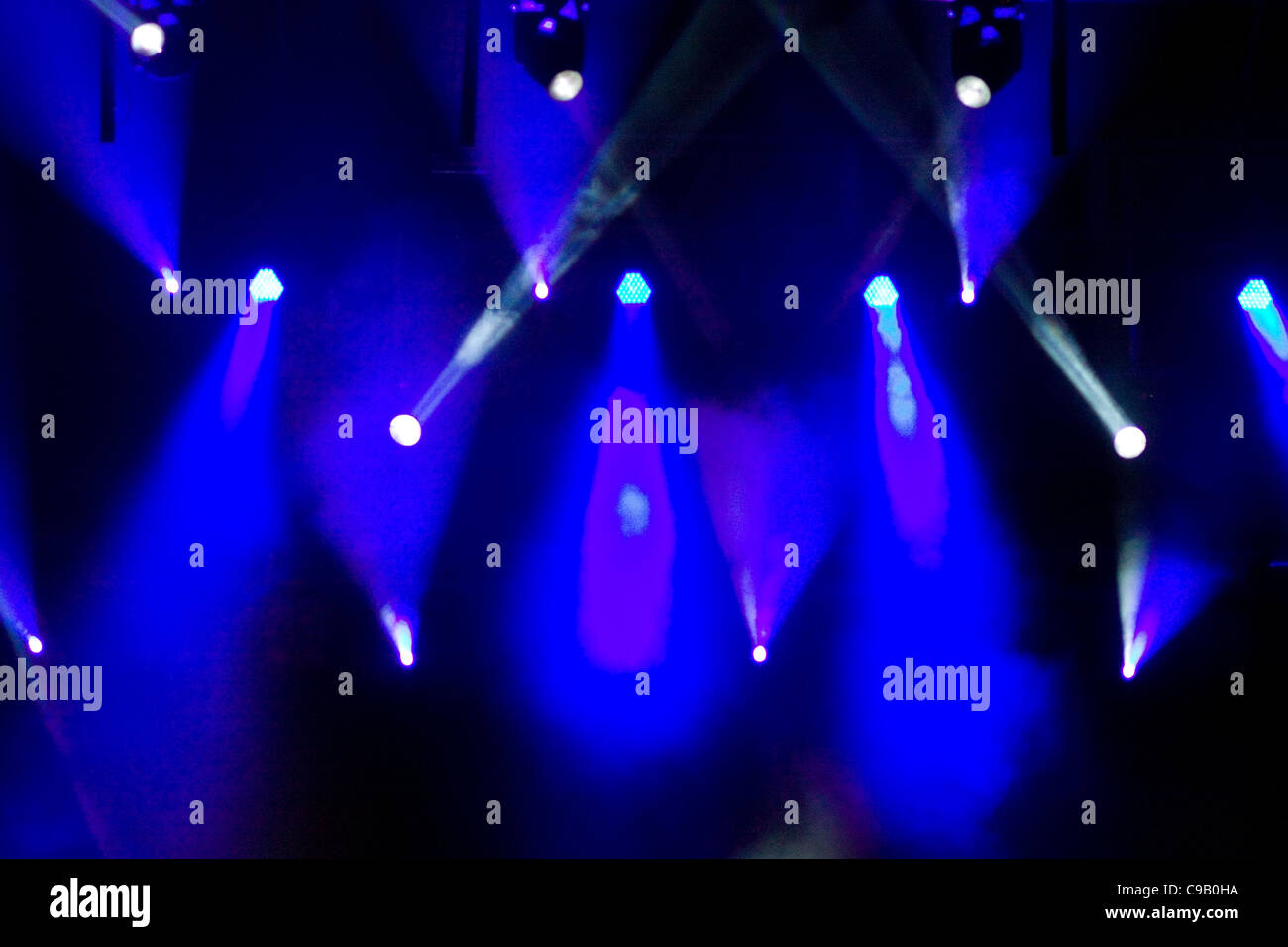 Scene light on black background Stock Photo - Alamy