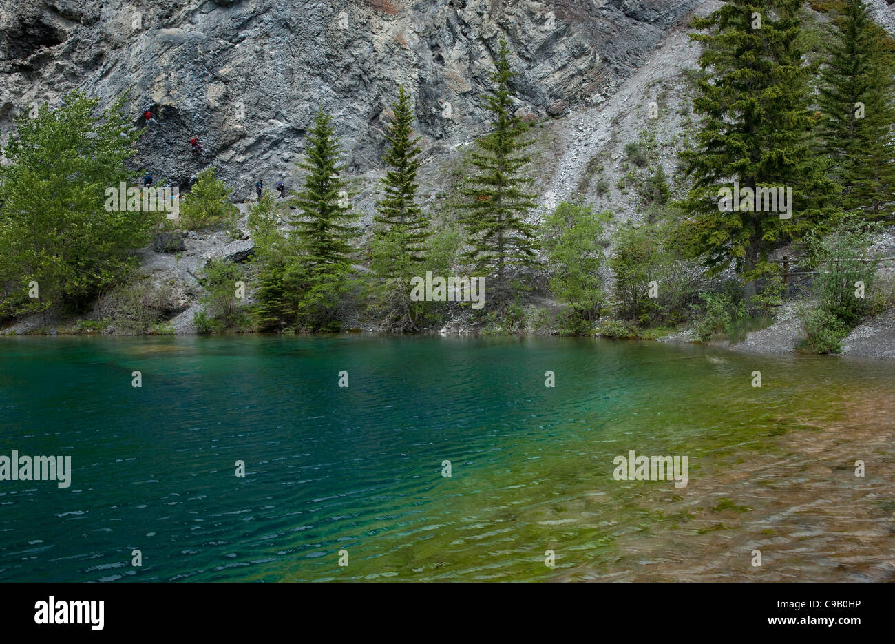 Blue /green lake in the mountains Stock Photo - Alamy