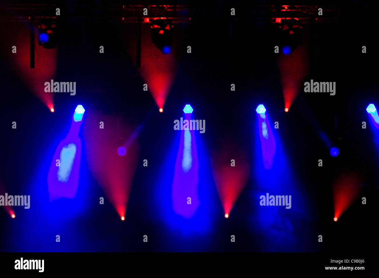 Scene light on black background Stock Photo - Alamy