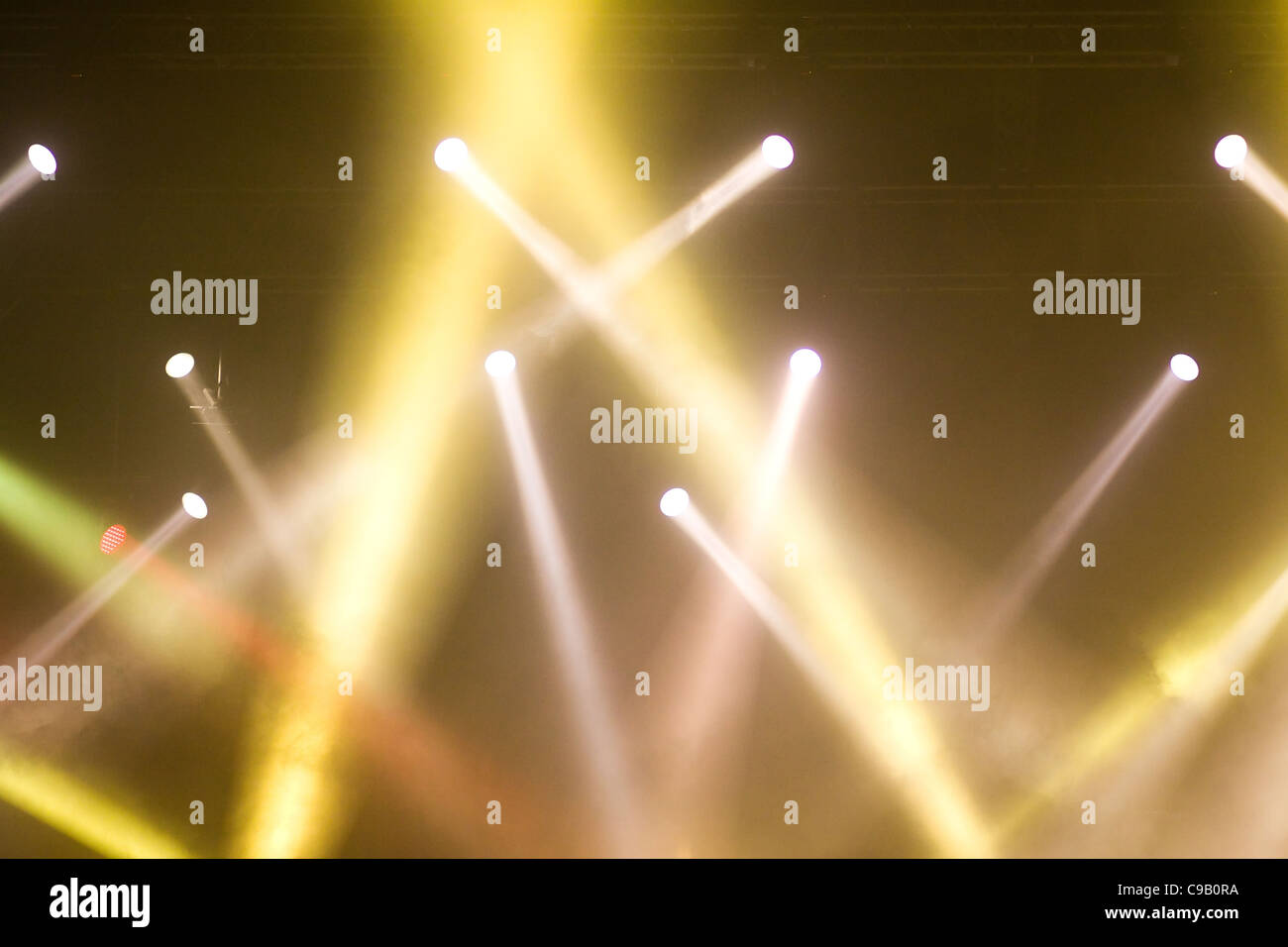 Scene light on black background Stock Photo - Alamy