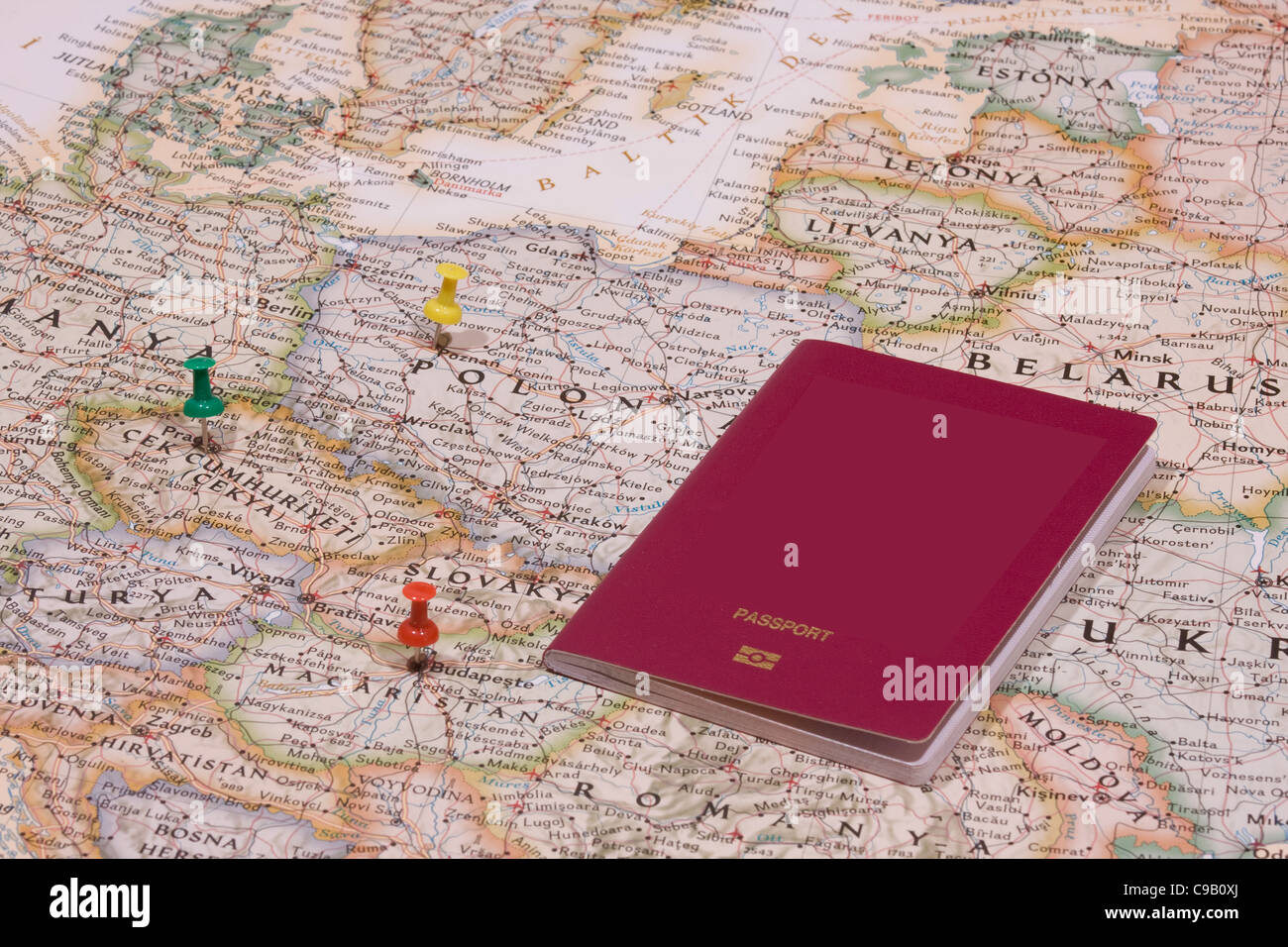Map showing journey hi-res stock photography and images - Alamy
