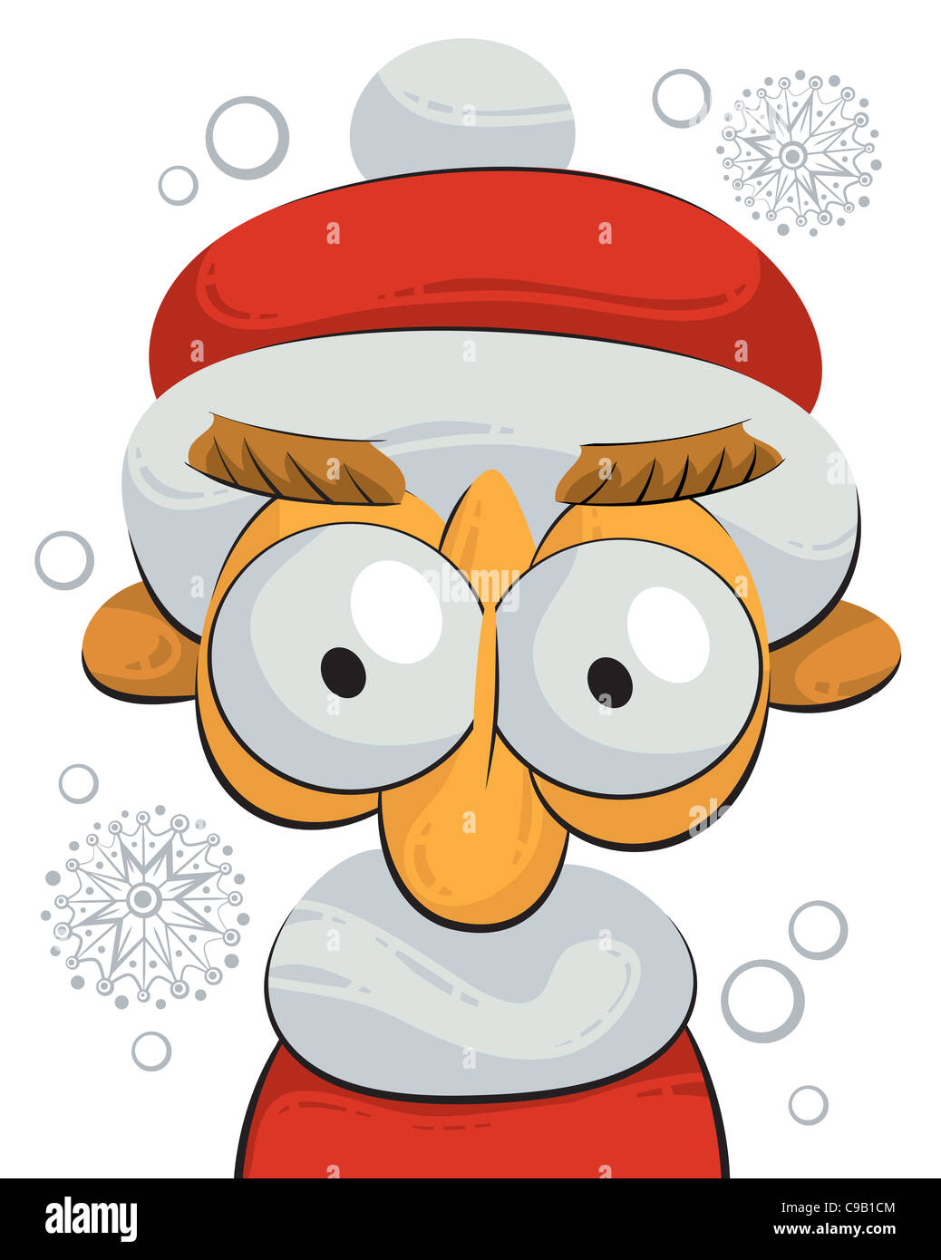 Illustration of little Santa Claus or gnome staring at you Stock Photo ...
