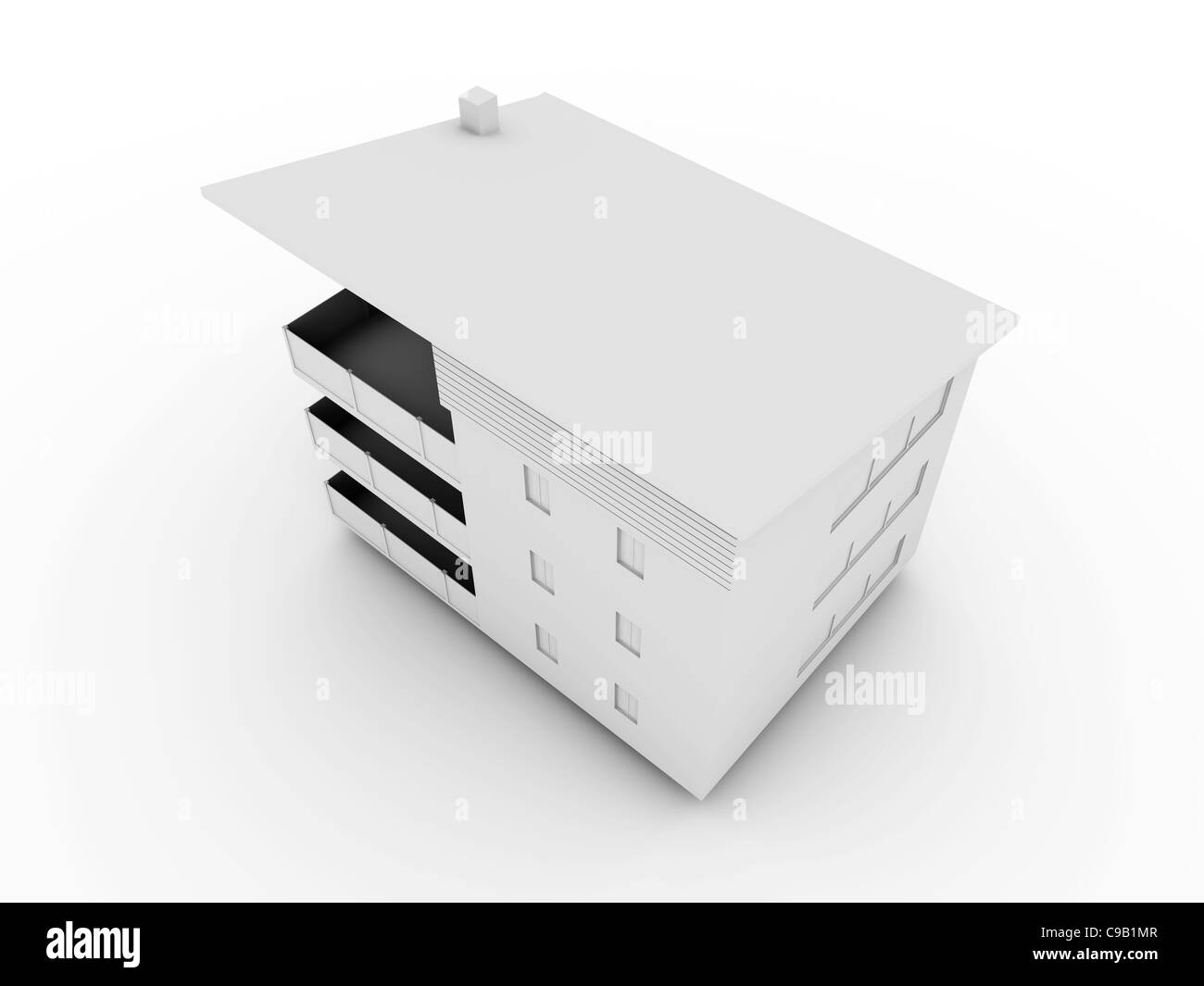 Modern residential apartment building Cut Out Stock Images & Pictures ...