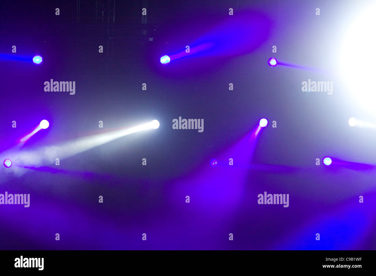 Scene light on black background Stock Photo - Alamy