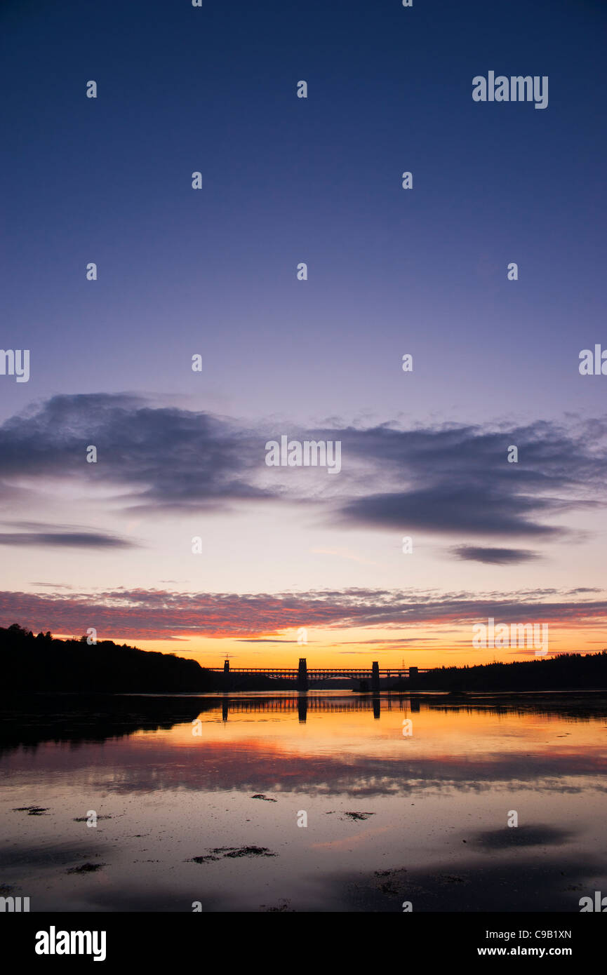 Britannia Bridge one of two bridges joining Anglesey with the mainland ...