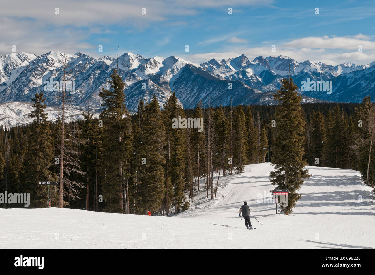 Needle Range of the San Juan Mountains from the top of the Legends Lift ...