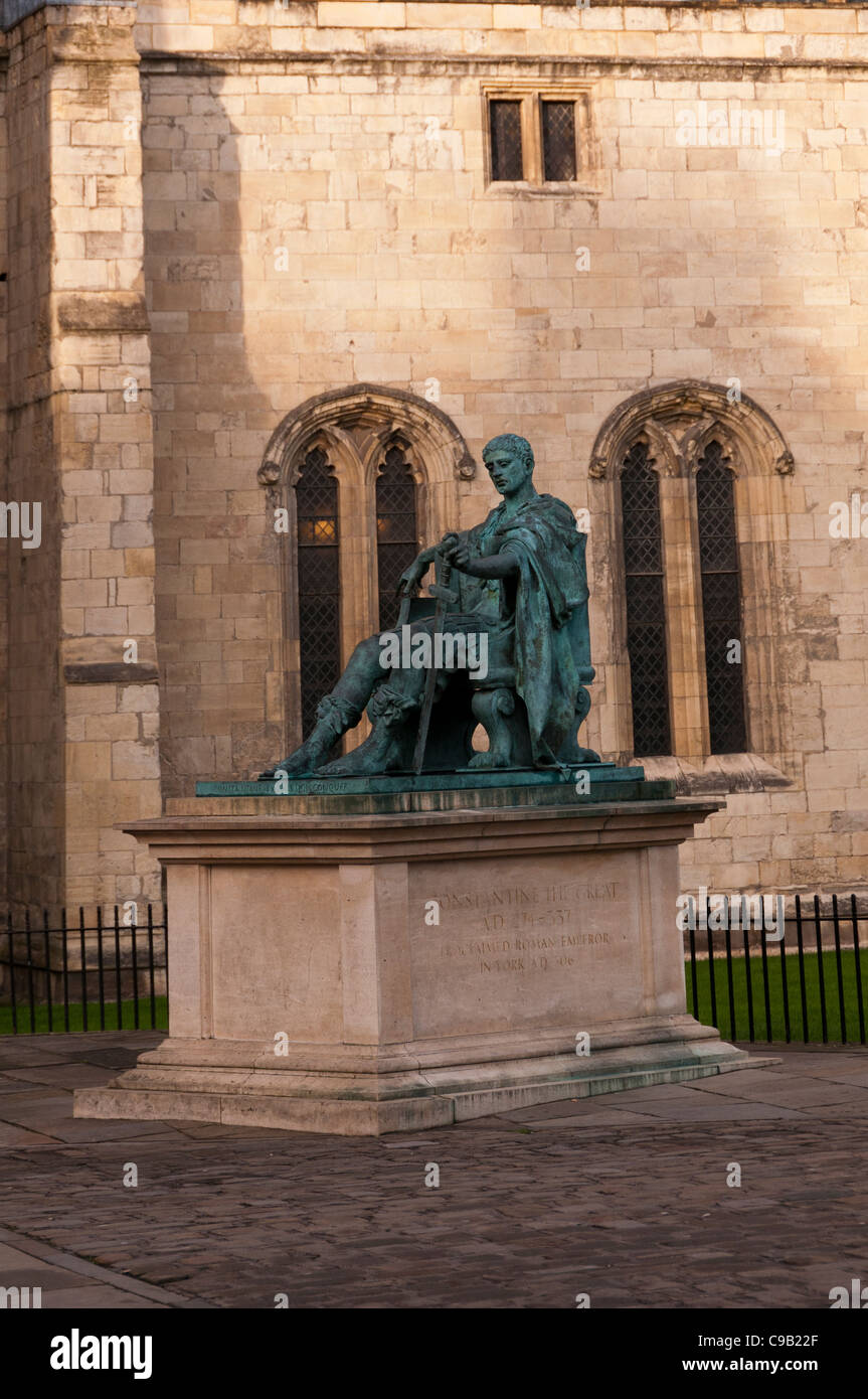 Constantine the statue of. York England Stock Photo - Alamy