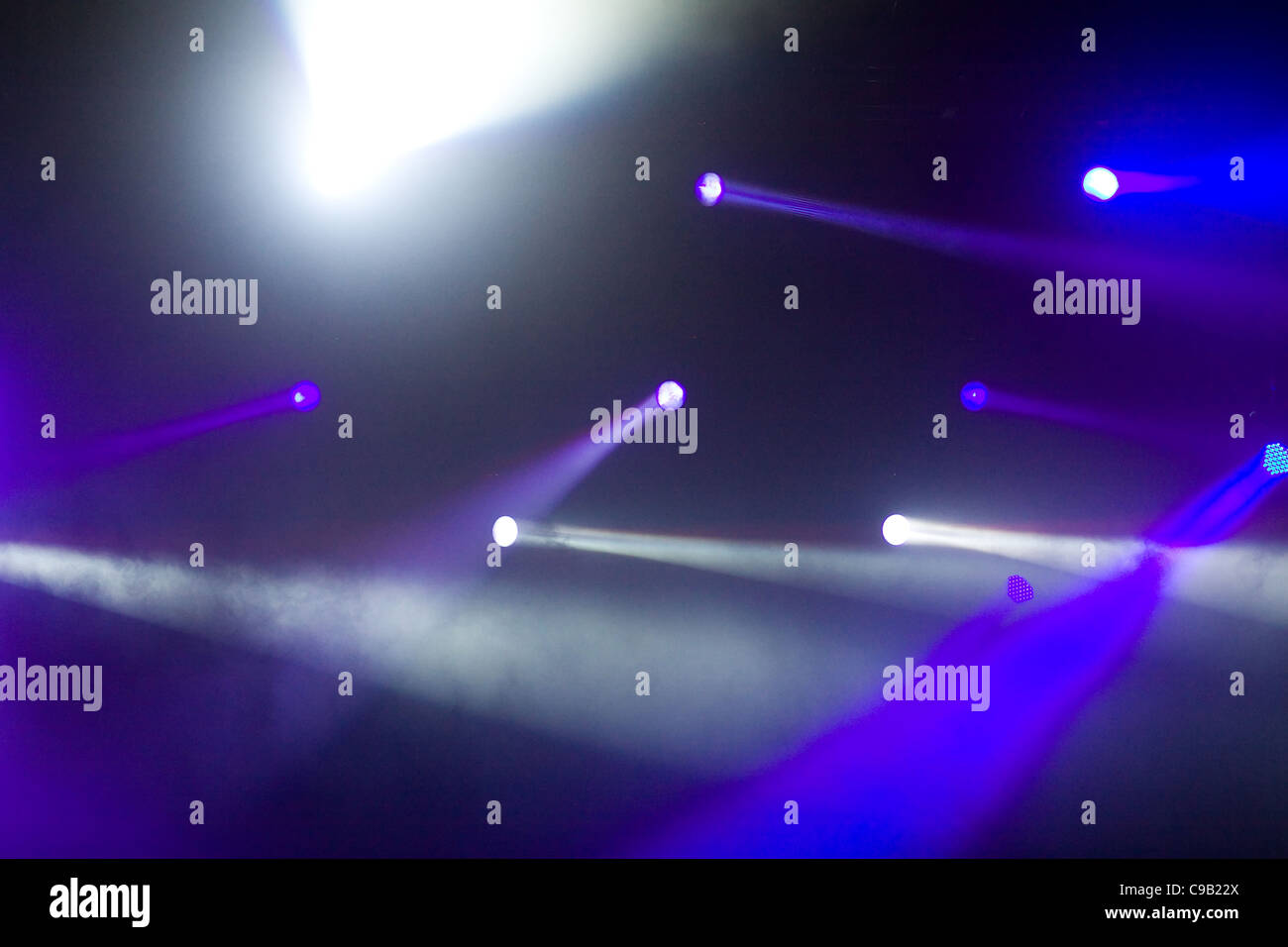 Scene light on black background Stock Photo - Alamy