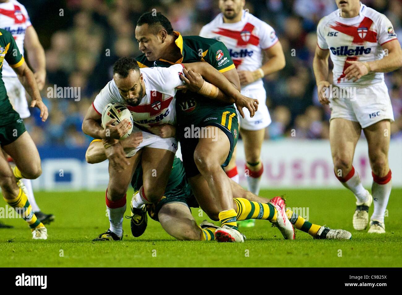 19.11.2011 Leeds, England. England Rugby League forward Jamie Jones ...