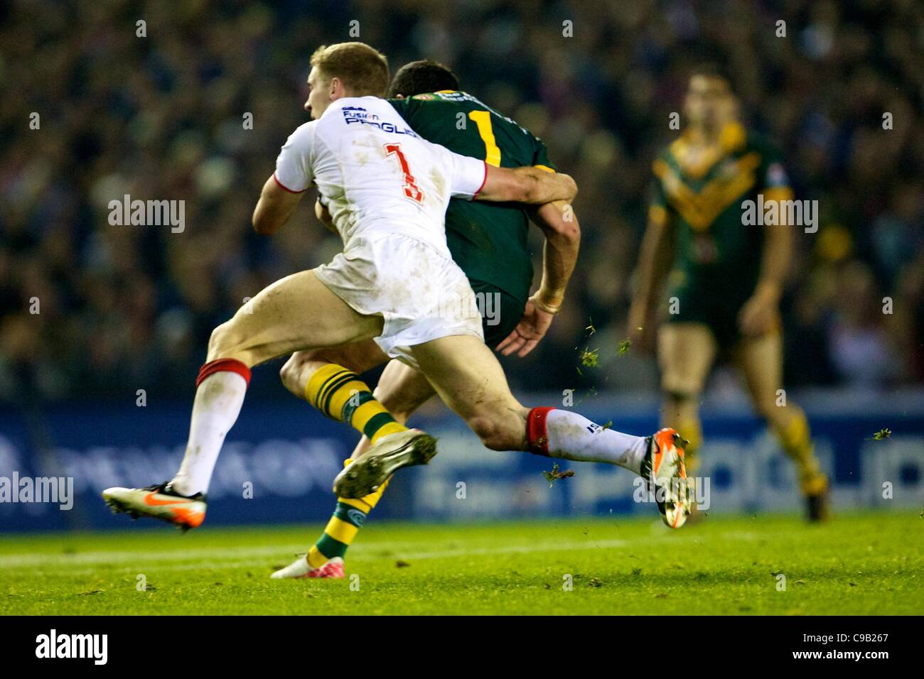 19.11.2011 Leeds, England. England Rugby League back Sam Tomkins in ...