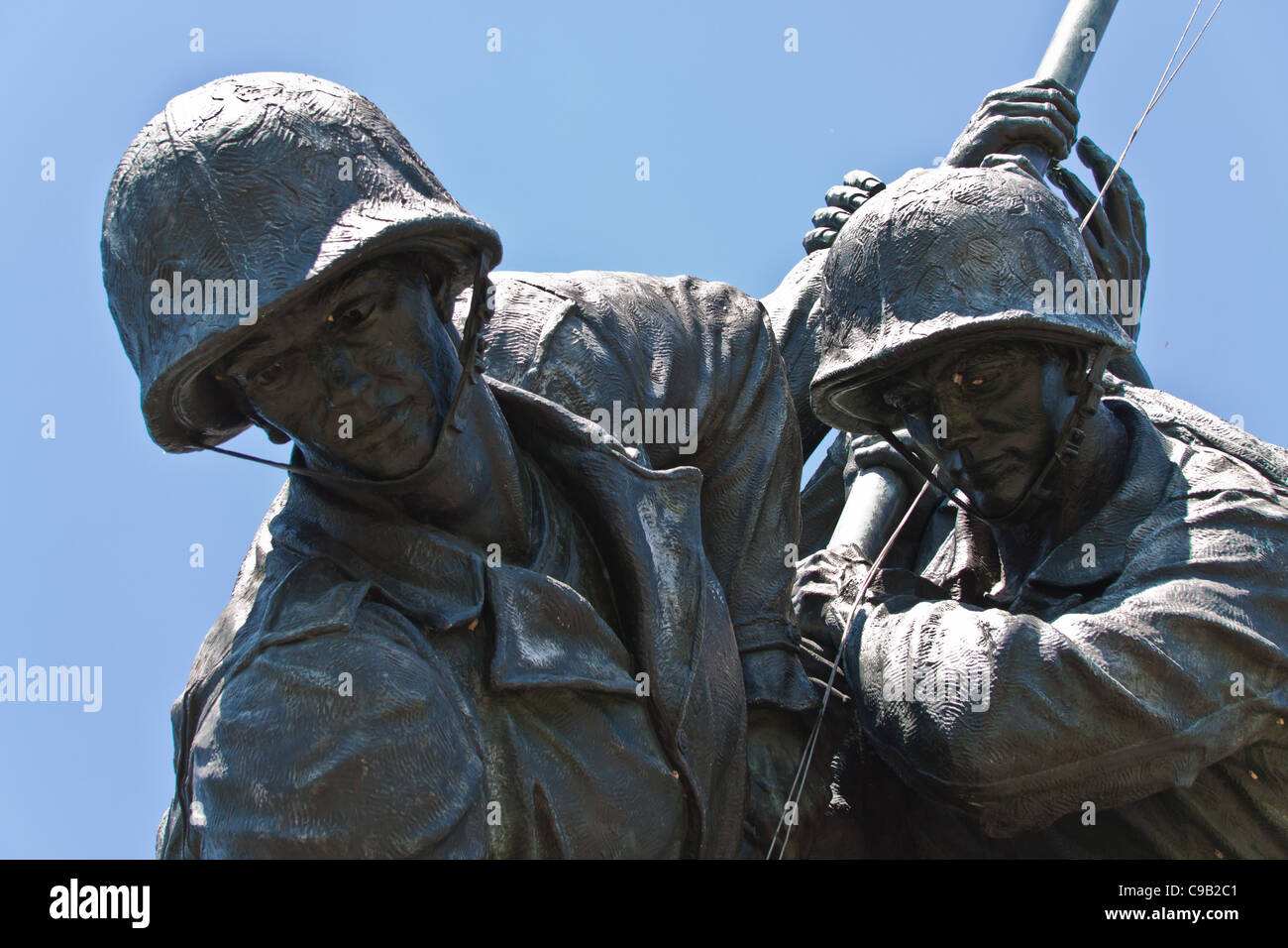 Photograph of the 6 marines in the Iwo Jima Memorial near Arlington ...
