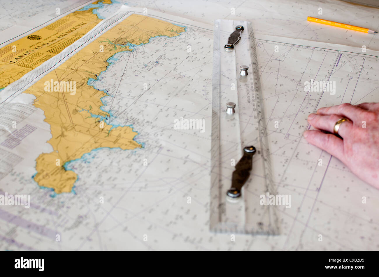 Falmouth map hi-res stock photography and images - Alamy