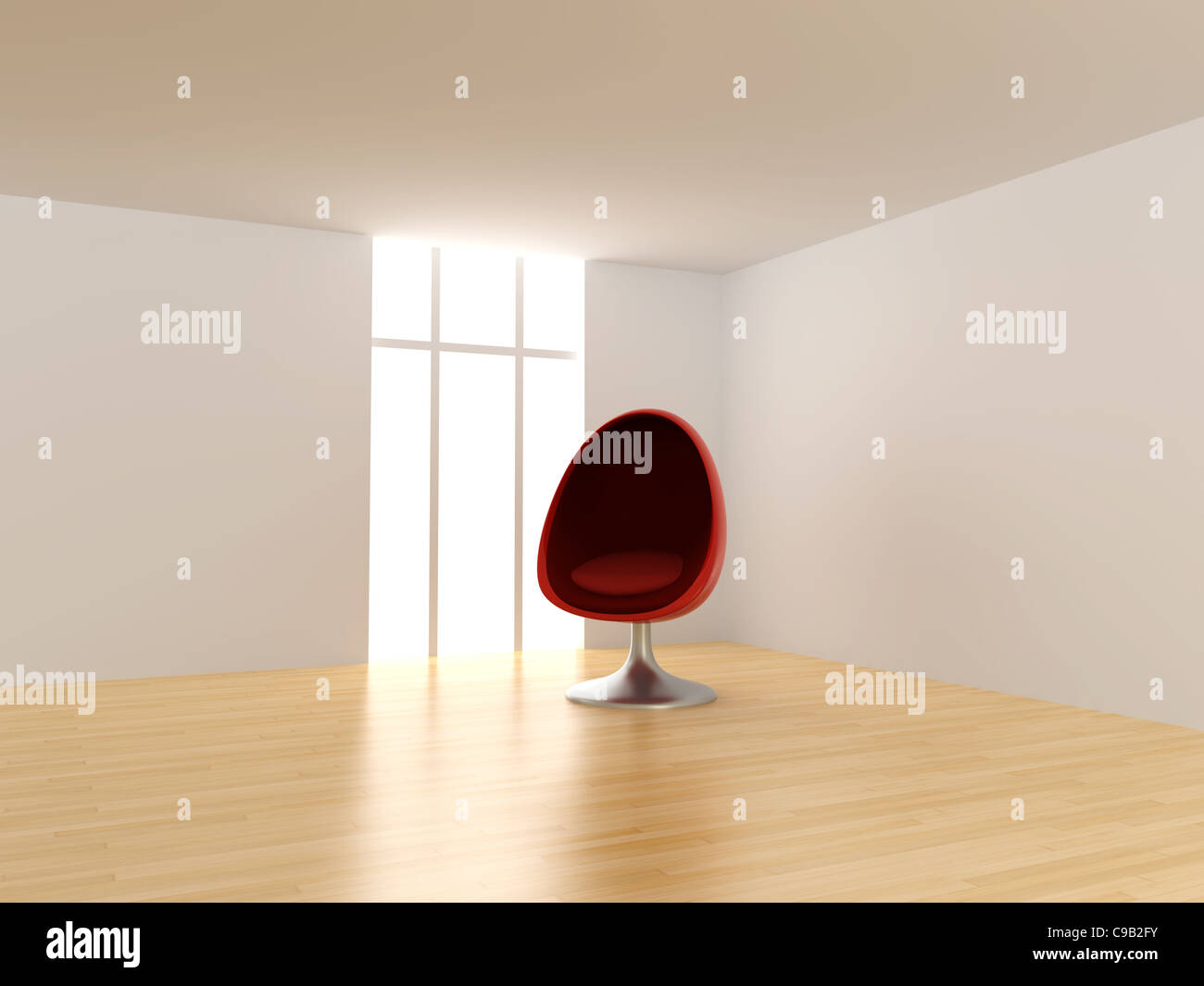 Chair in an empty room Stock Photo - Alamy